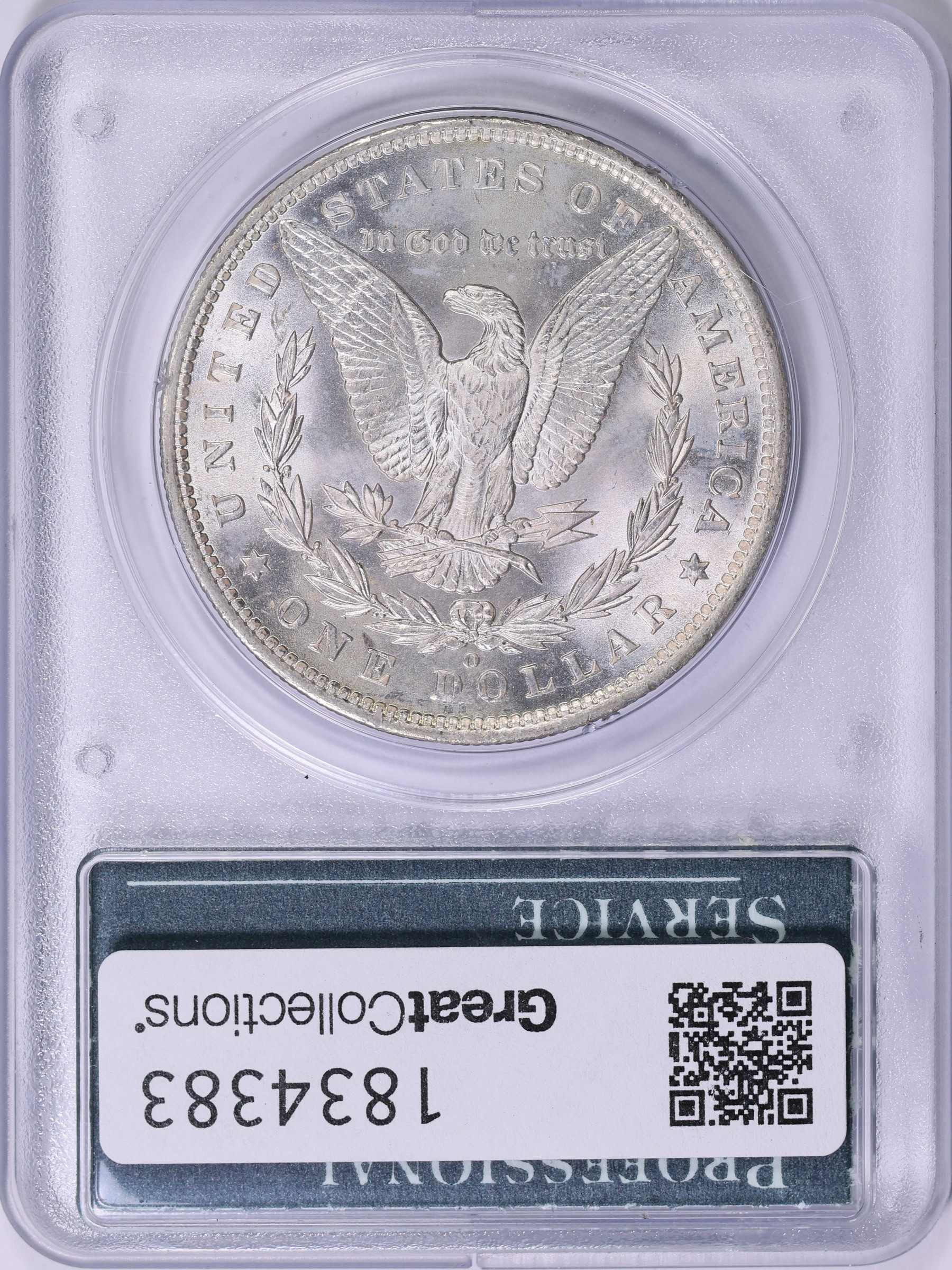 1884-O Morgan Silver Dollar PCGS MS-65 OGH (1st Gen) (Item 1834383) | GreatCollections Coin Auctions