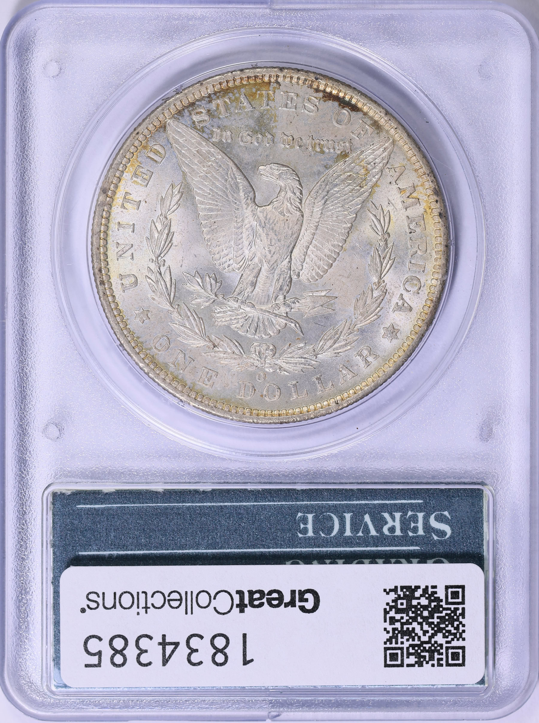 1885-O Morgan Silver Dollar PCGS MS-65 OGH (1st Gen) (Toned) (Item 1834385) | GreatCollections ...