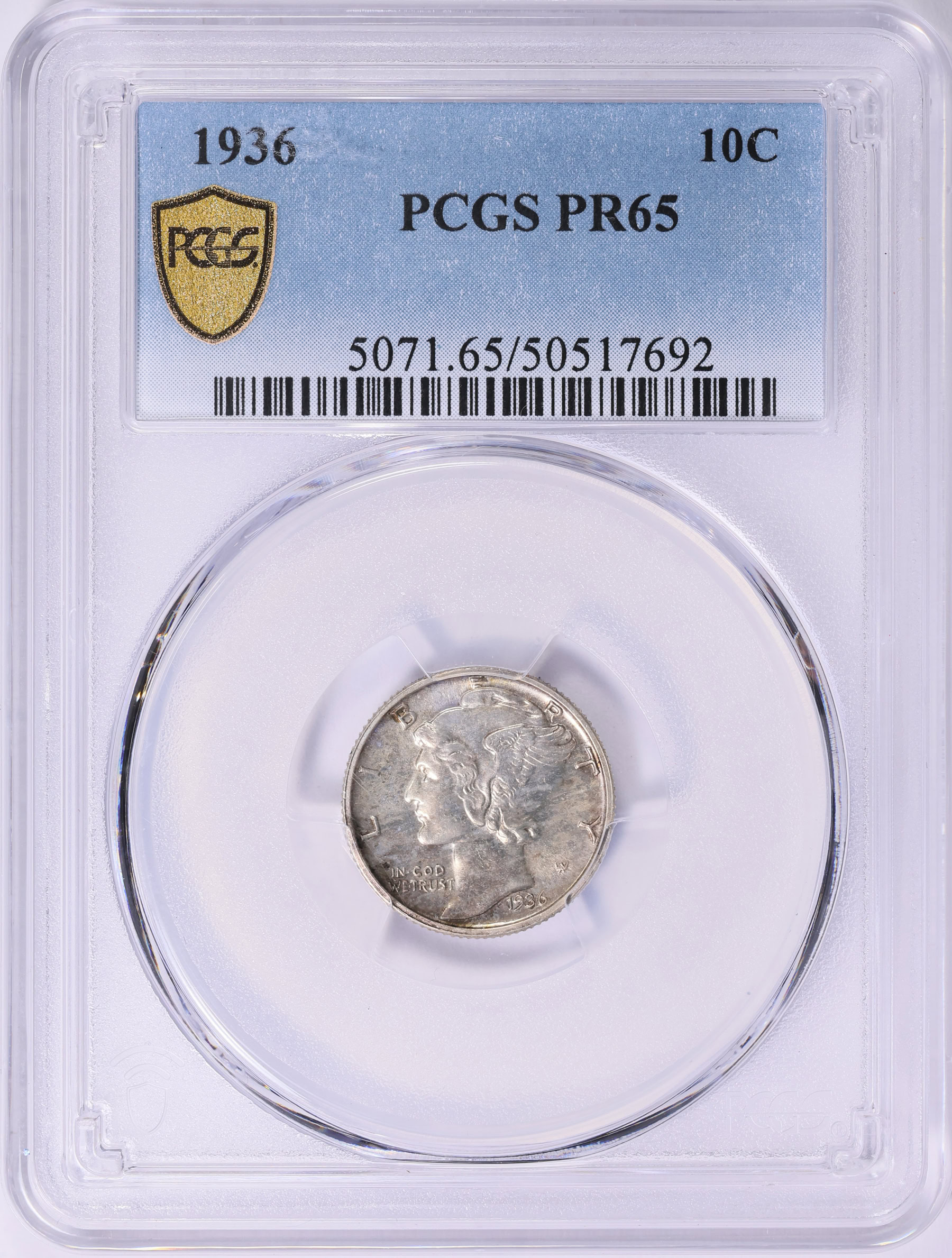 1936 Mercury Dime PCGS Proof-65 (Item 1834439) | GreatCollections Coin Auctions