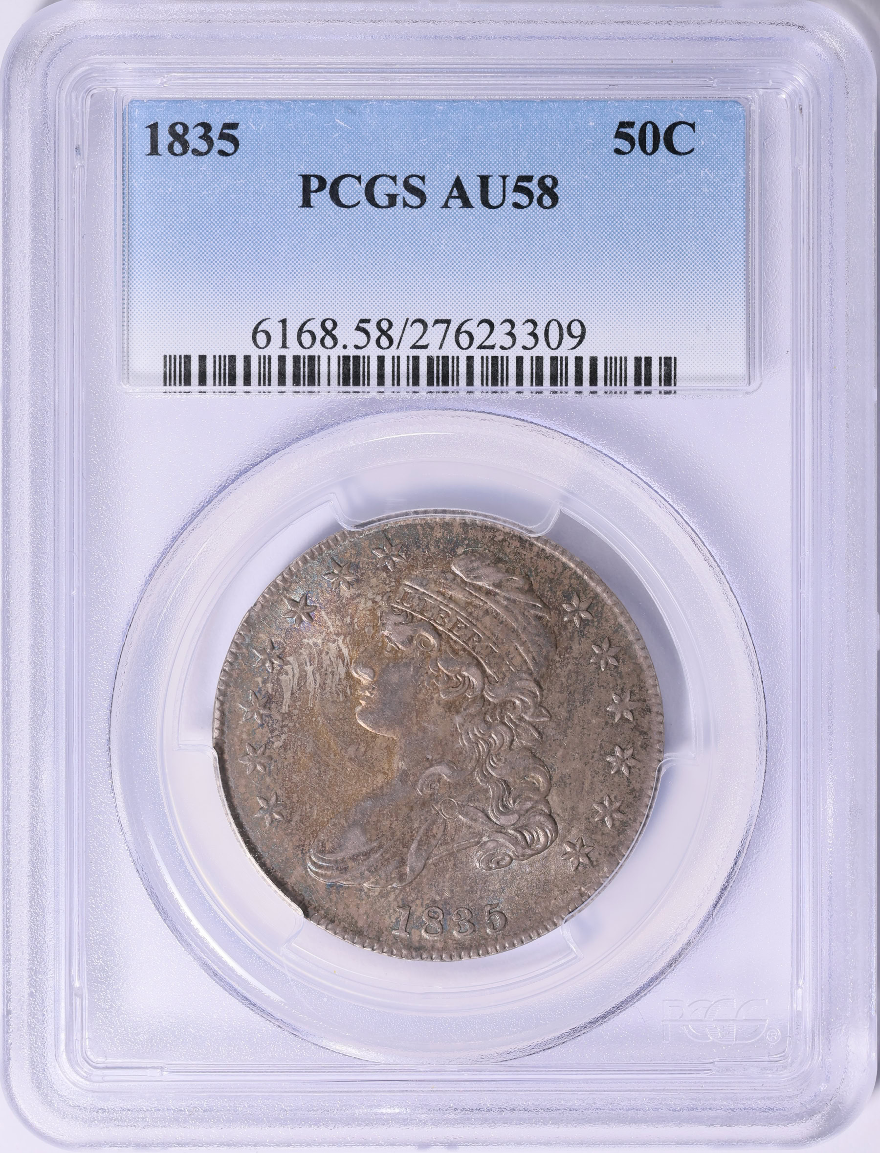 1835 Capped Bust Half Dollar PCGS AU-58 (Toned) (Item 1834441 ...