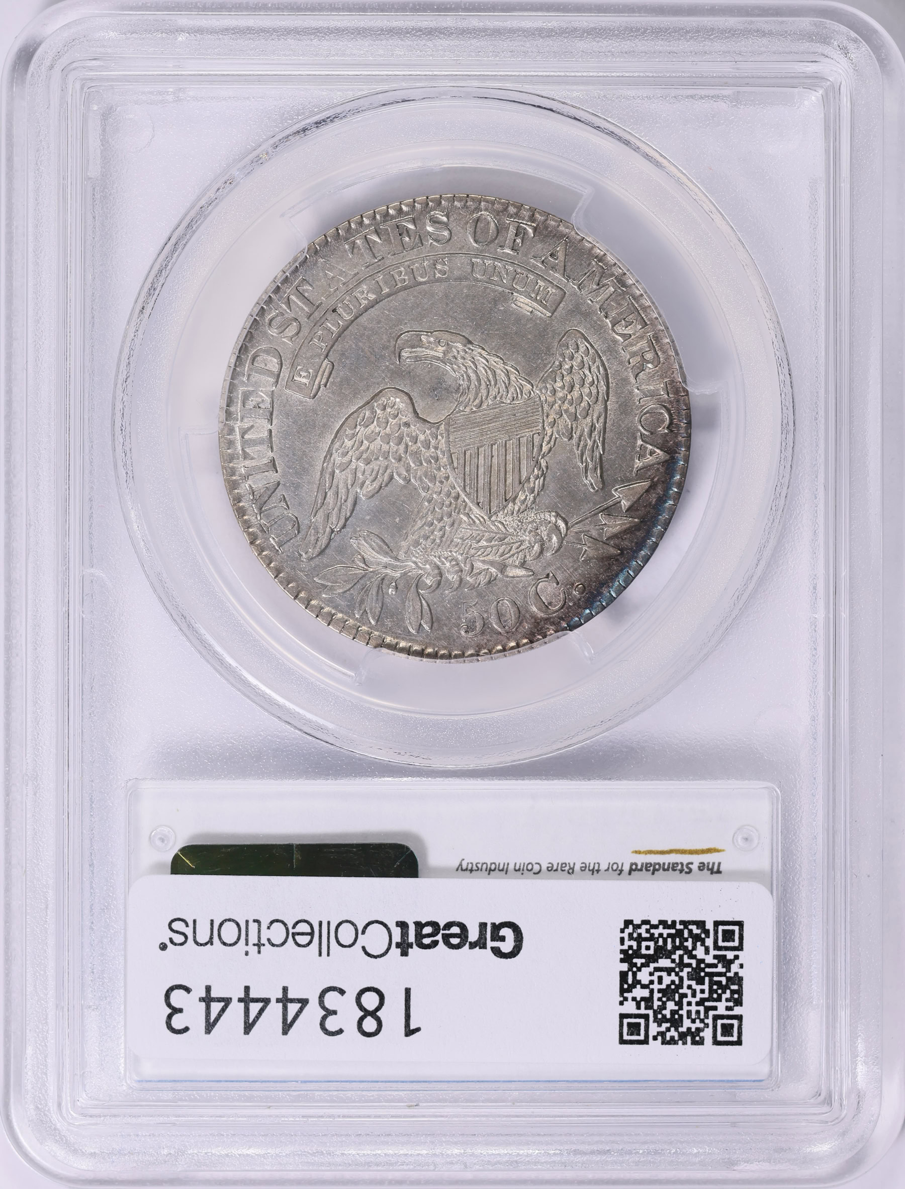 1828 Capped Bust Half Dollar Square Base 2, Small 8s, Large Letters Overton 116 PCGS AU-53 ...