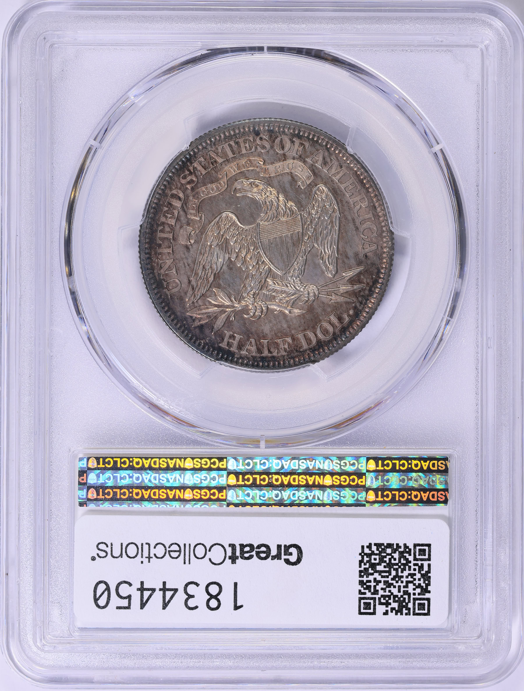 1866 Seated Liberty Half Dollar Motto PCGS Proof-64 (Toned) (Item 1834450) | GreatCollections ...