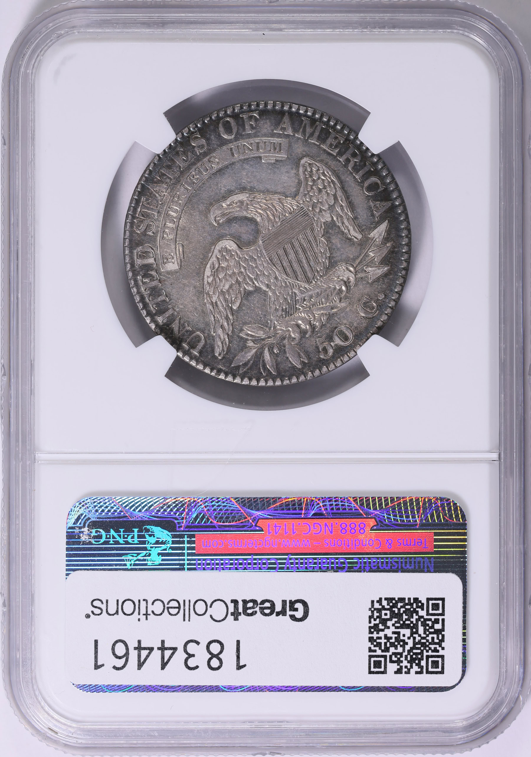 1821 Capped Bust Half Dollar Overton 102 NGC AU-53 (Toned) (Item 1834461) | GreatCollections ...