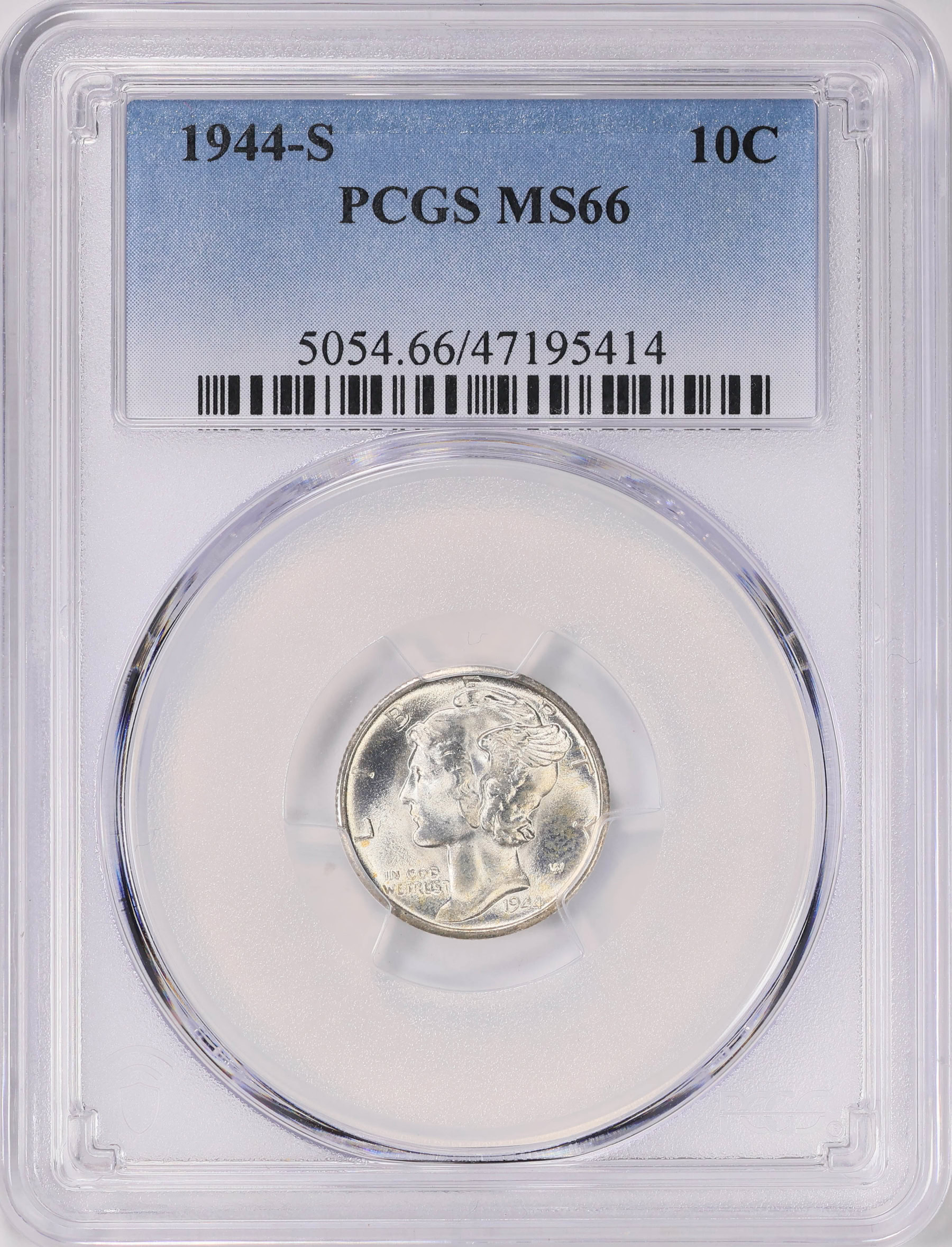 1944-S Mercury Dime PCGS MS-66 (Item 1834487) | GreatCollections Coin Auctions