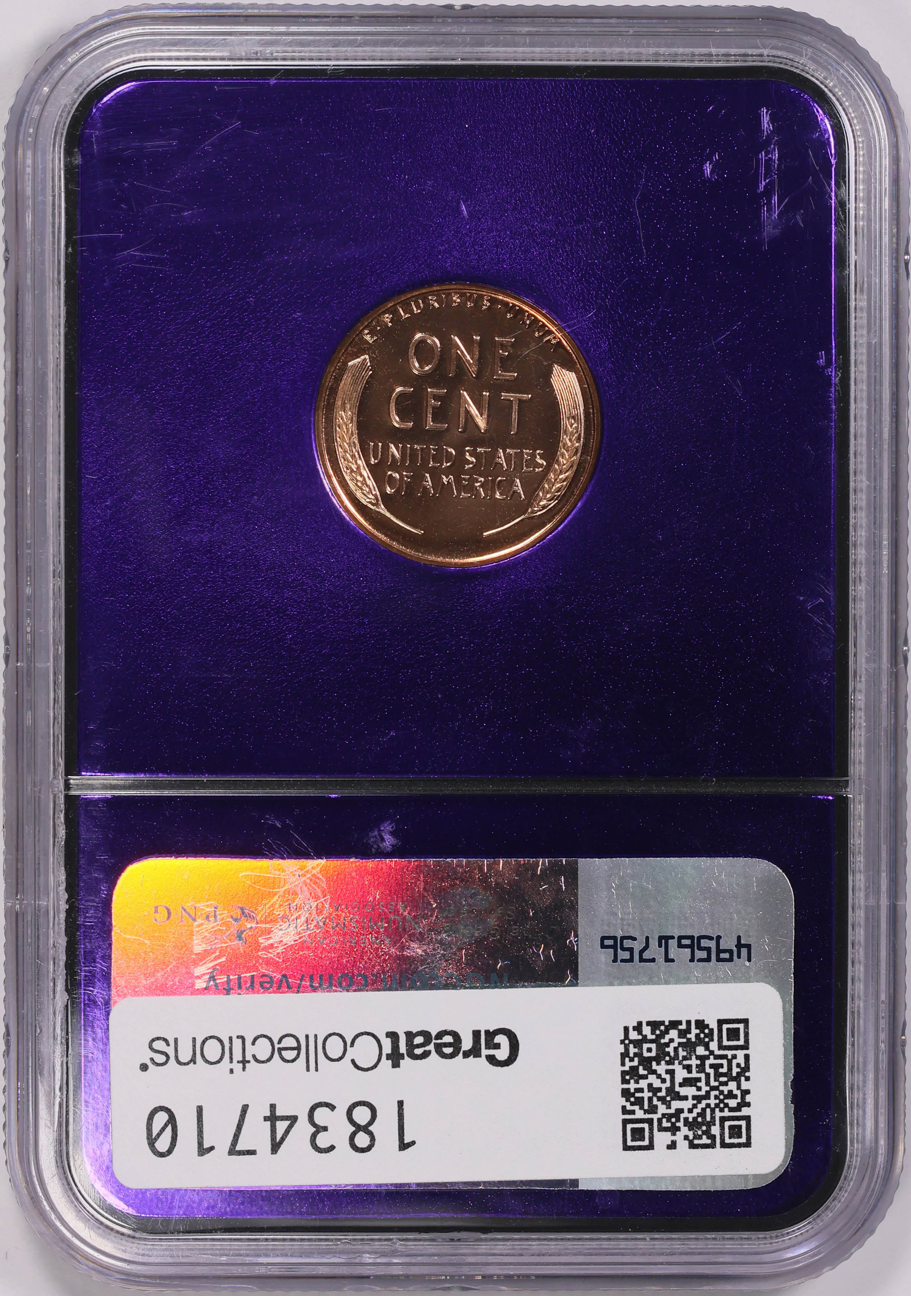 1958 Lincoln Cent NGC Proof-68 UC (Purple Foil Holder) (Item 1834710 ...