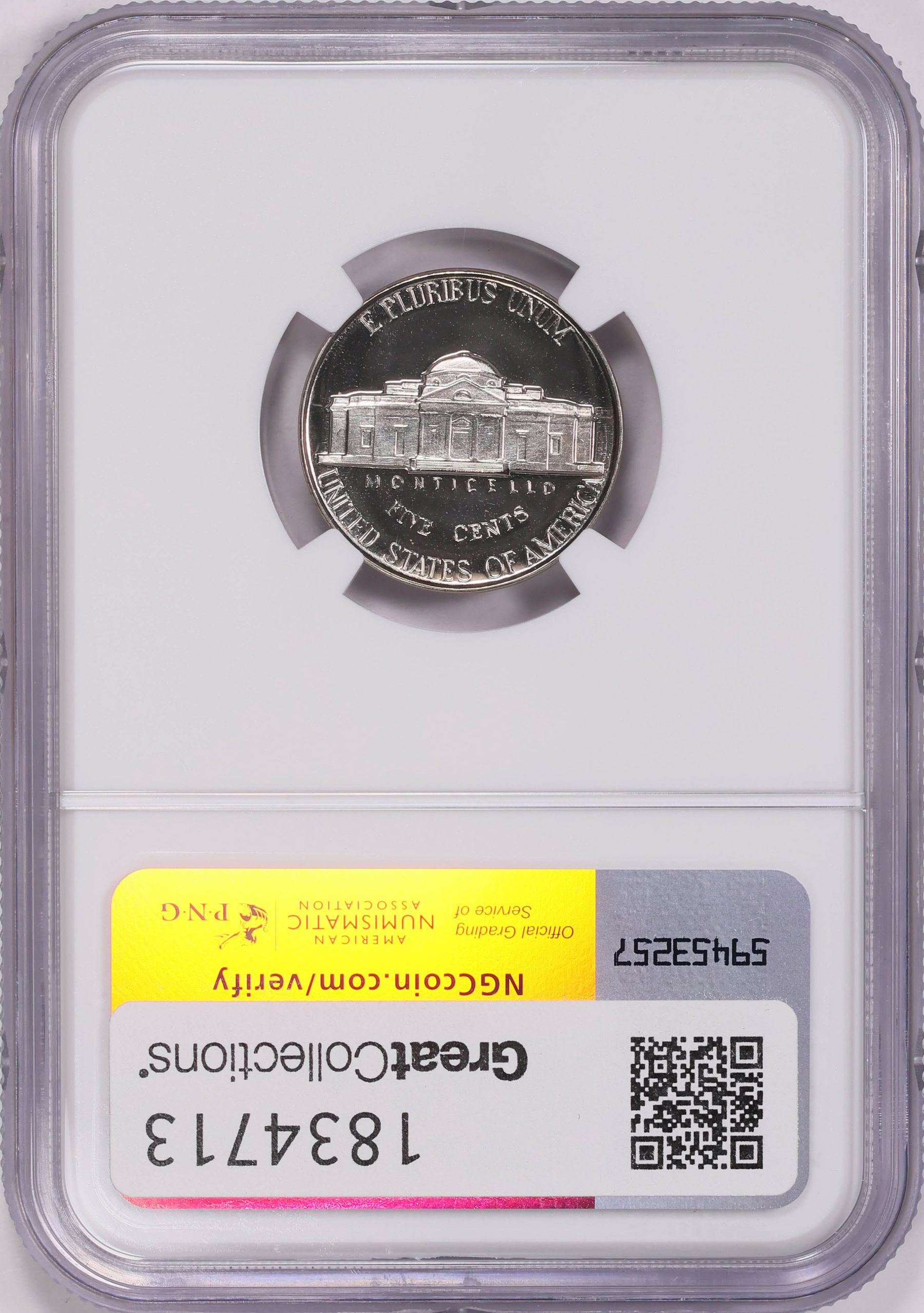 1954 Jefferson Nickel NGC Proof-69 CAMEO (Item 1834713) | GreatCollections Coin Auctions