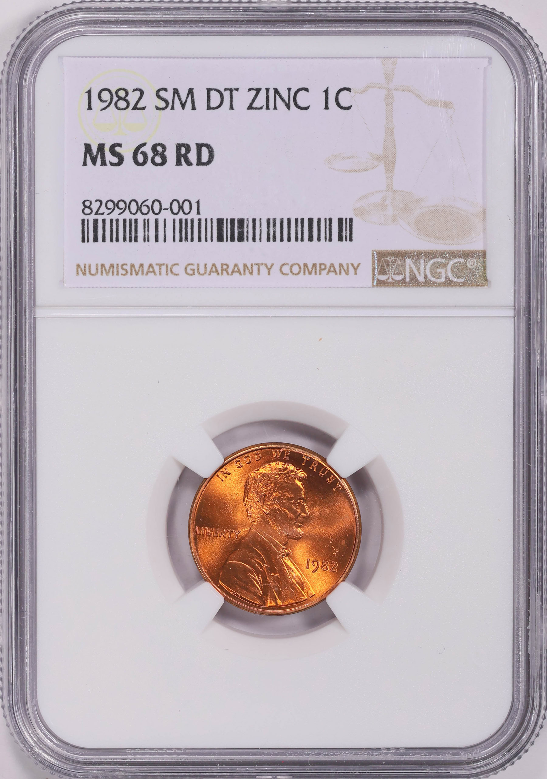 1982 Lincoln Cent Zinc Small Date NGC MS-68 RD (Item 1834716 ...