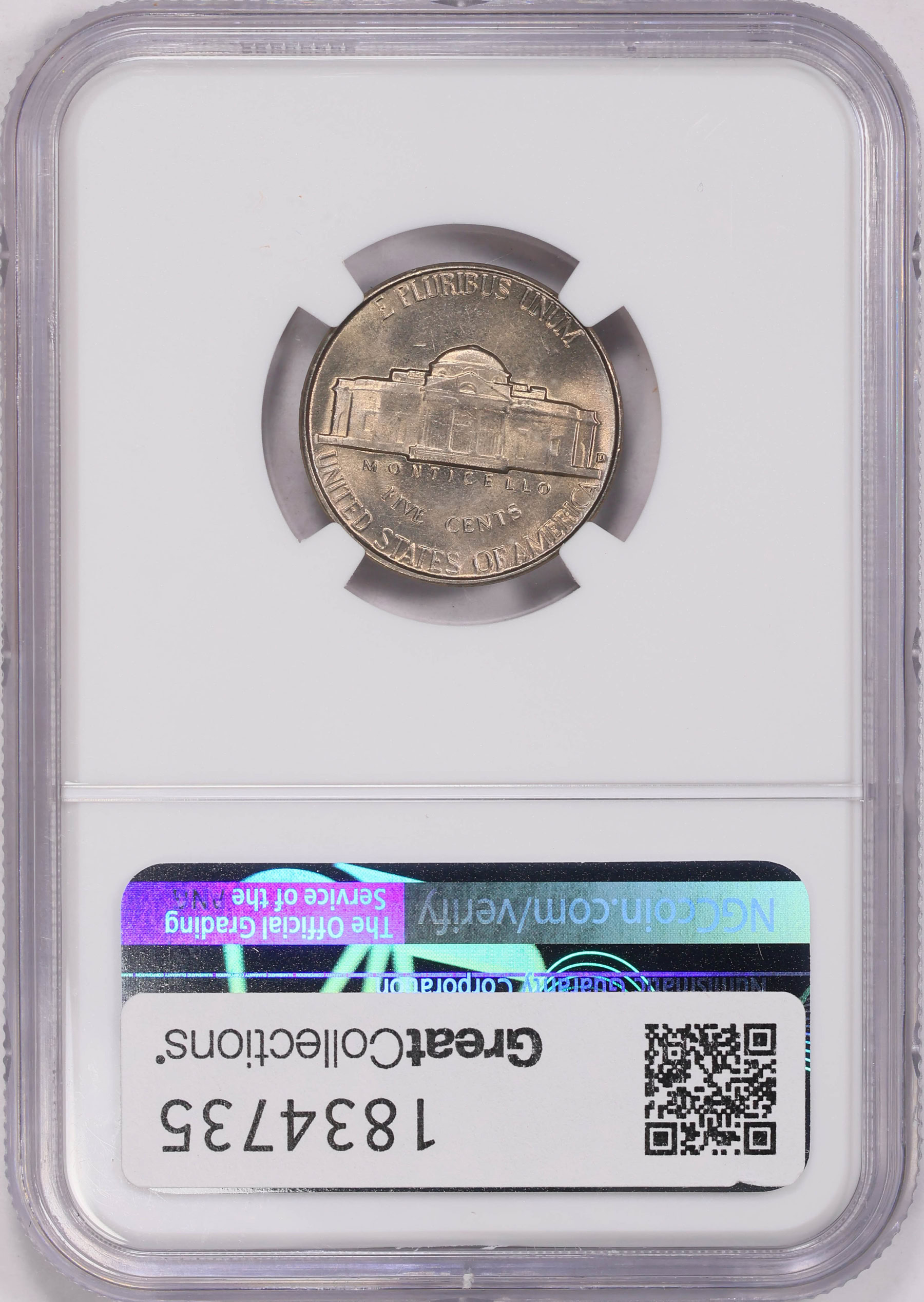 1950-D Jefferson Nickel NGC MS-66 5FS (Jefferson Label) (Item 1834735 ...