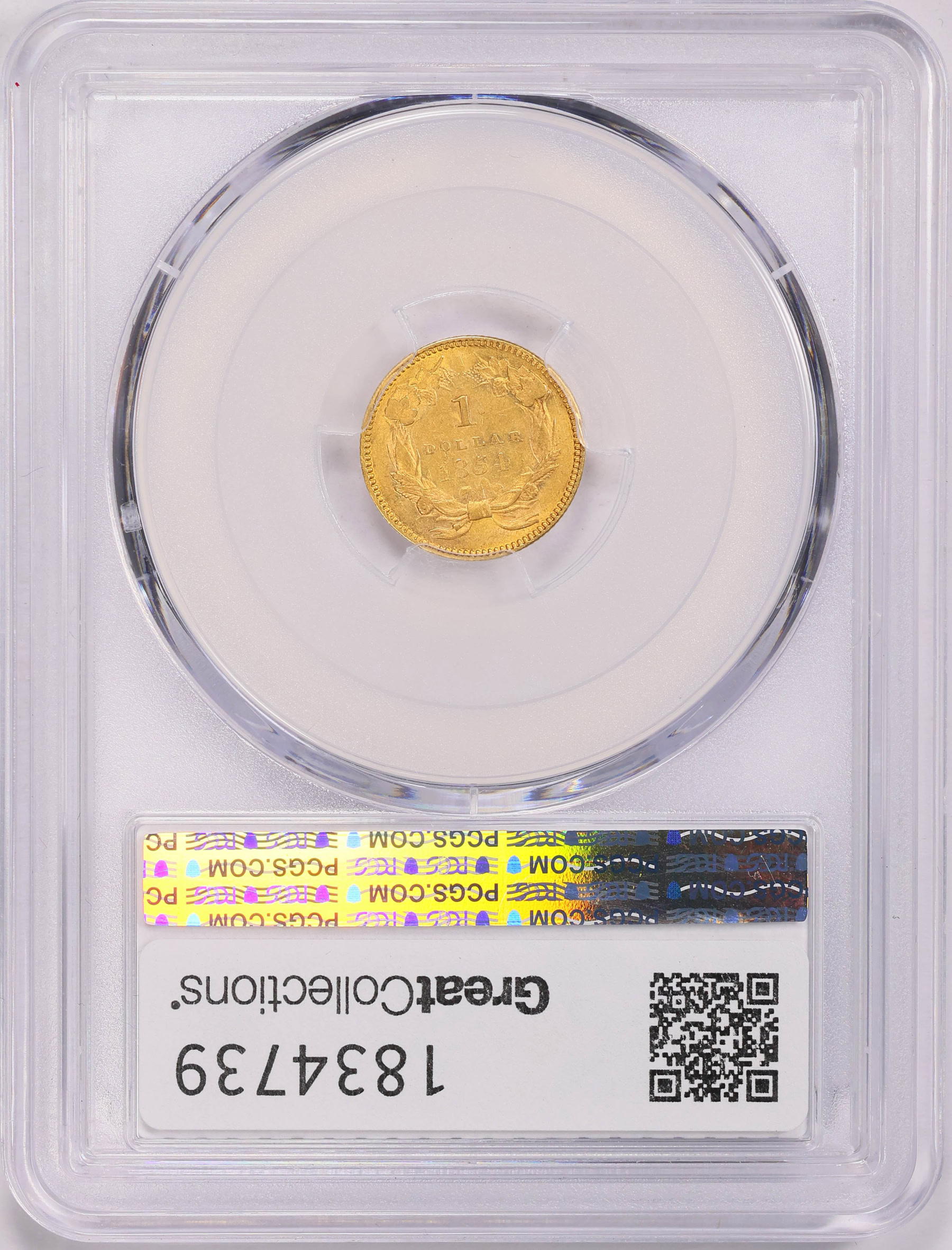 1854 Indian Princess Gold Dollar Type 2 PCGS AU-55 (Item 1834739) | GreatCollections Coin Auctions