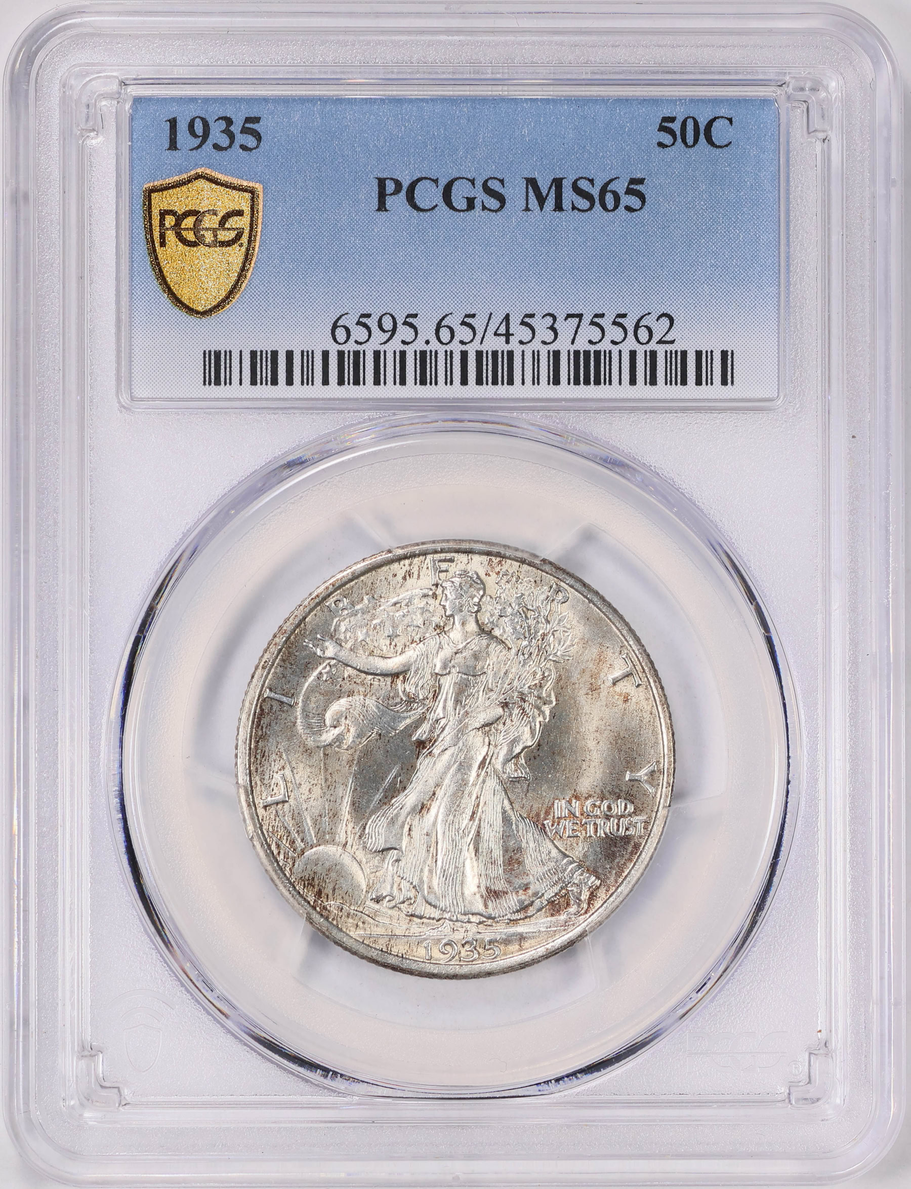 1935 Walking Liberty Half Dollar PCGS MS-65 (Item 1834754) | GreatCollections Coin Auctions