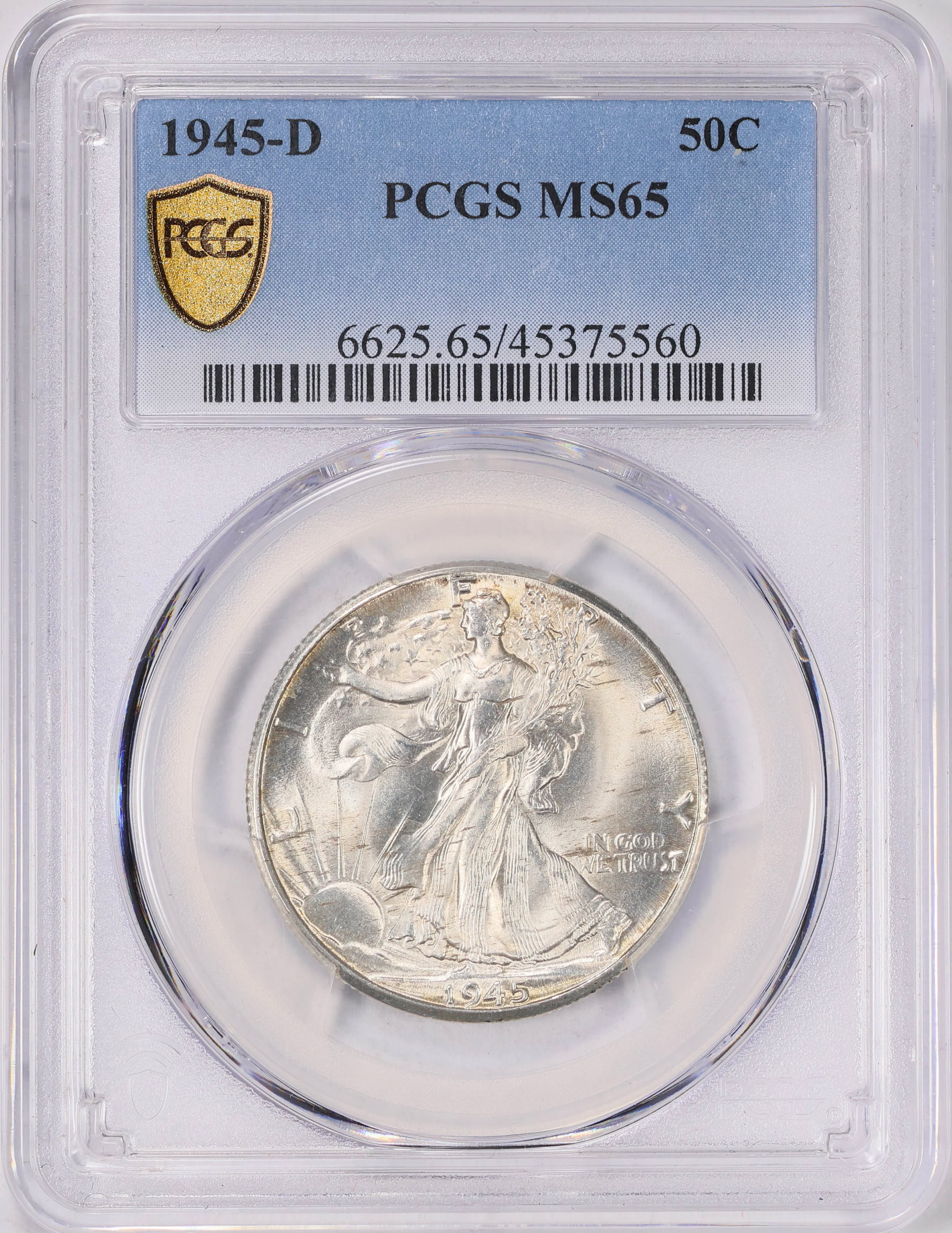 1945-D Walking Liberty Half Dollar PCGS MS-65 (Item 1834758) | GreatCollections Coin Auctions