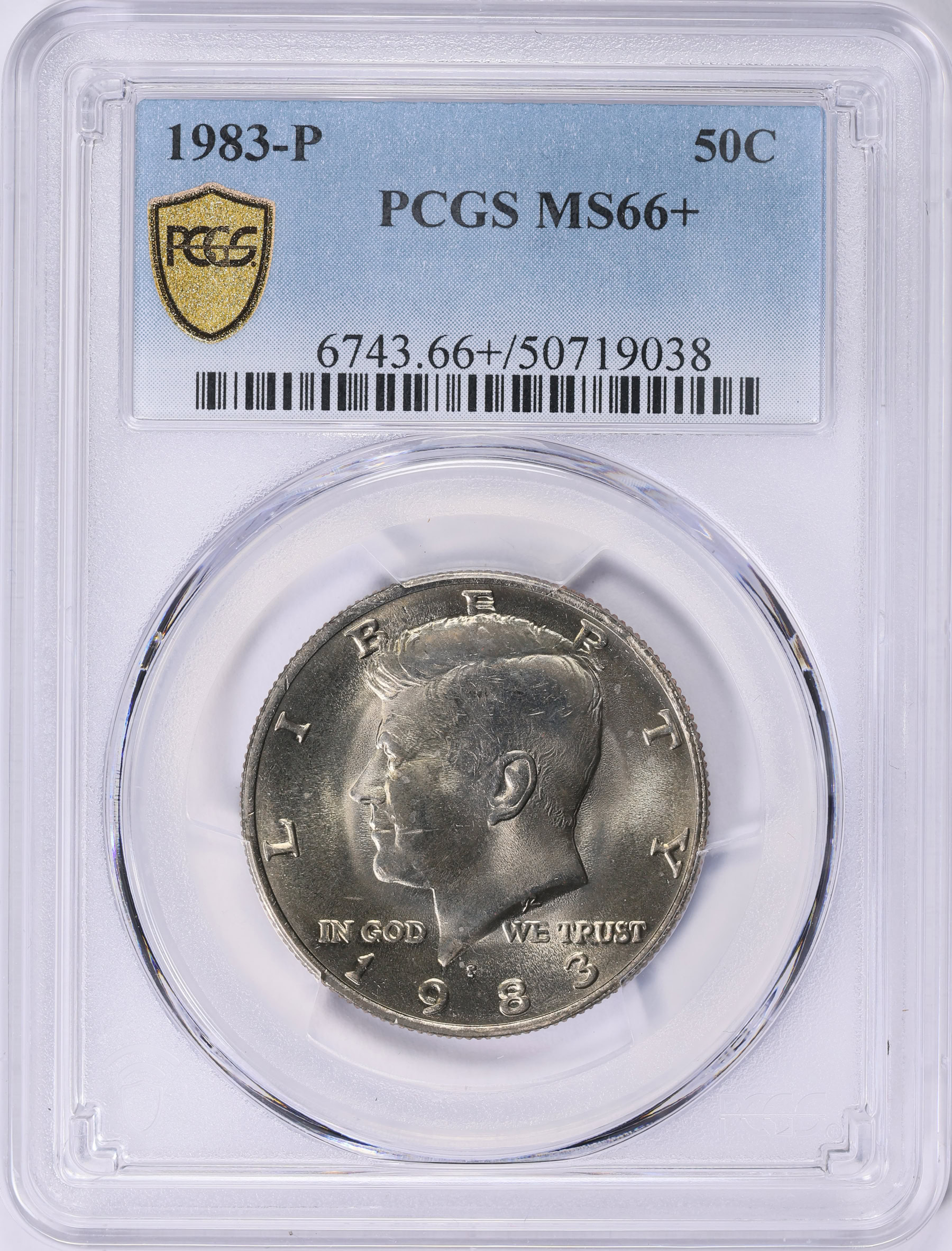 1983-P Kennedy Half Dollar PCGS MS-66+ (Item 1834786) | GreatCollections Coin Auctions