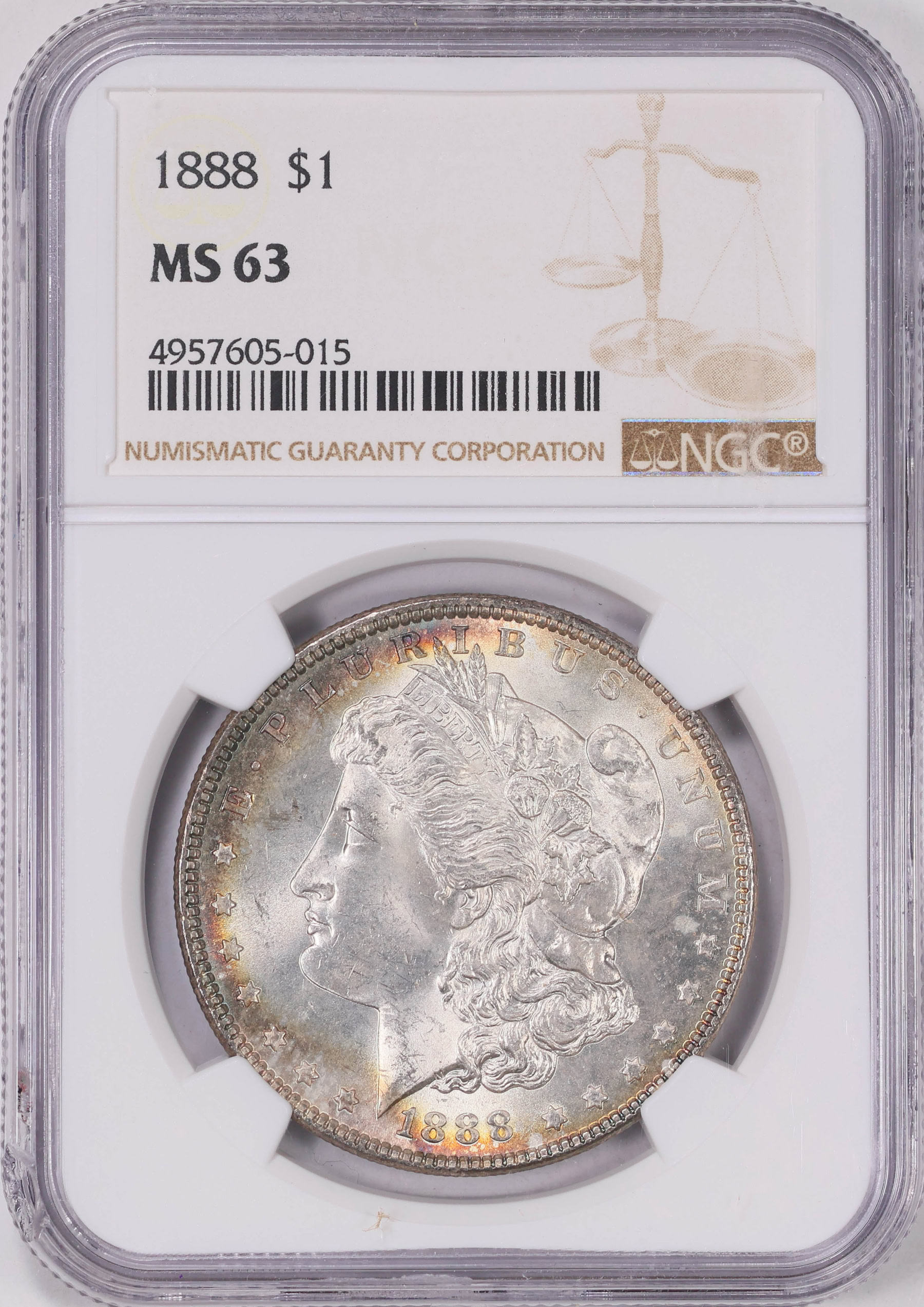 1888 Morgan Silver Dollar NGC MS-63 (Toned) (Item 1834807) | GreatCollections Coin Auctions