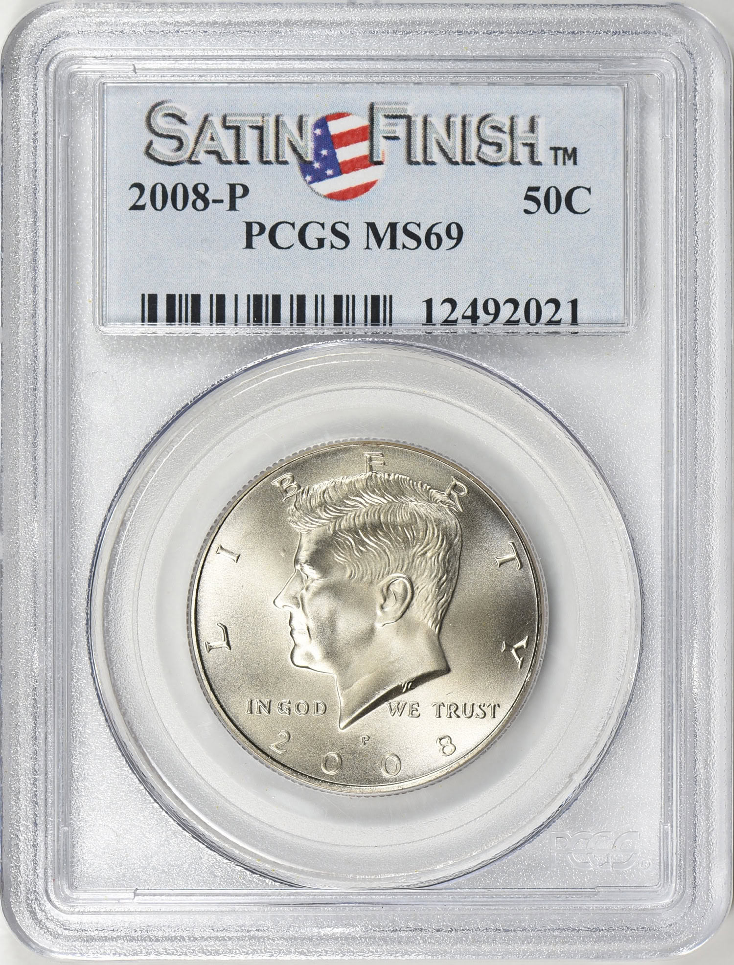 2008-P Kennedy Half Dollar Satin Finish PCGS MS-69 (Item 1834867 ...