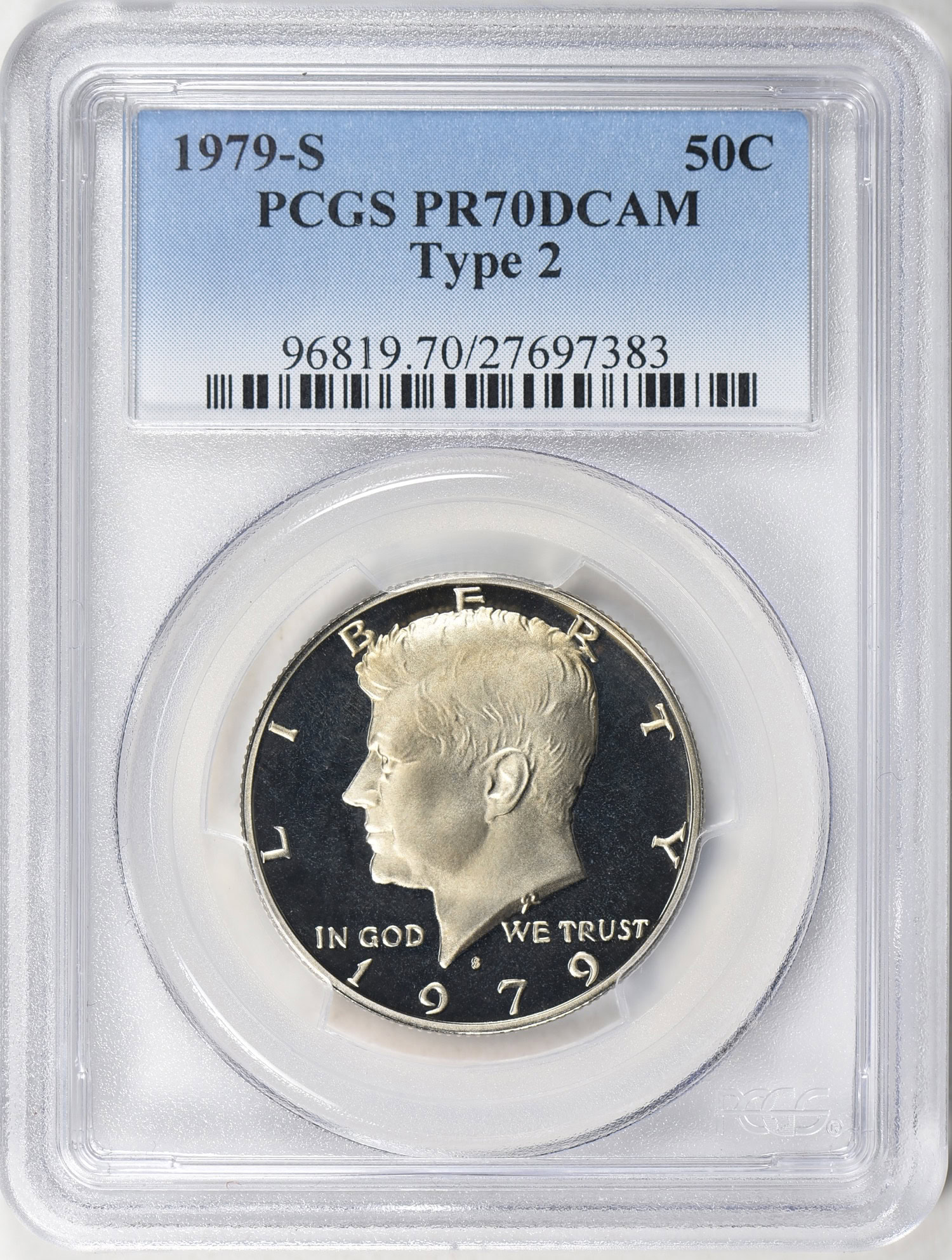 1979-S Kennedy Half Dollar Type 2 PCGS Proof-70 DCAM (Item 1834876) | GreatCollections Coin Auctions