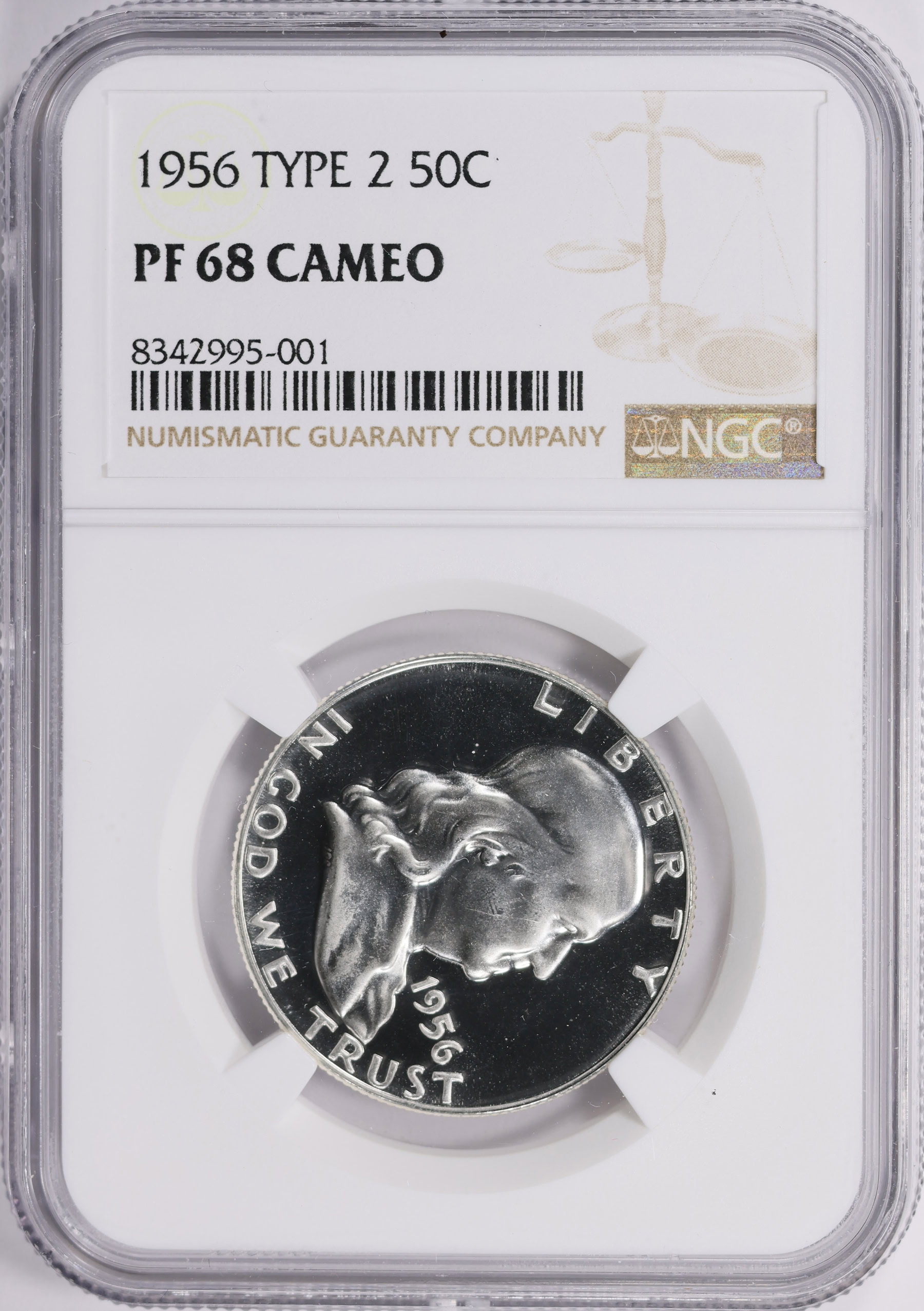 1956 Franklin Half Dollar Type 2 NGC Proof-68 CAMEO (Item 1834990) | GreatCollections Coin Auctions