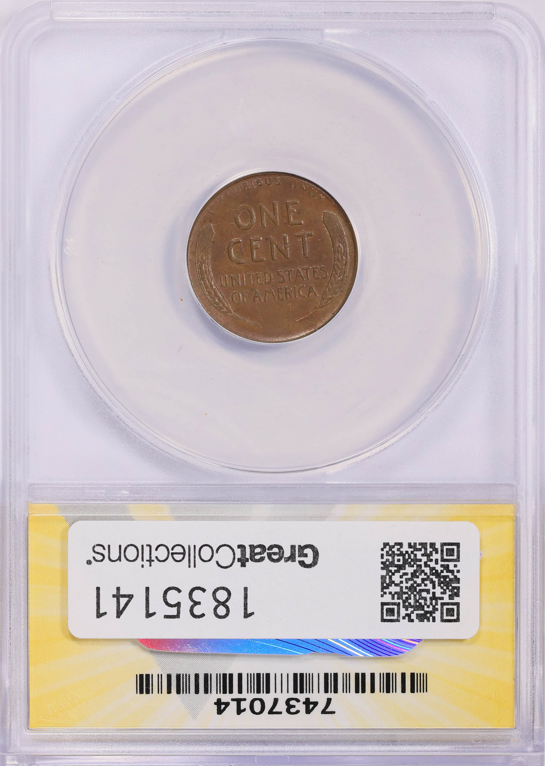 Mint Error 1945 Lincoln Cent Major Obverse Lamination ANACS AU-50 ...