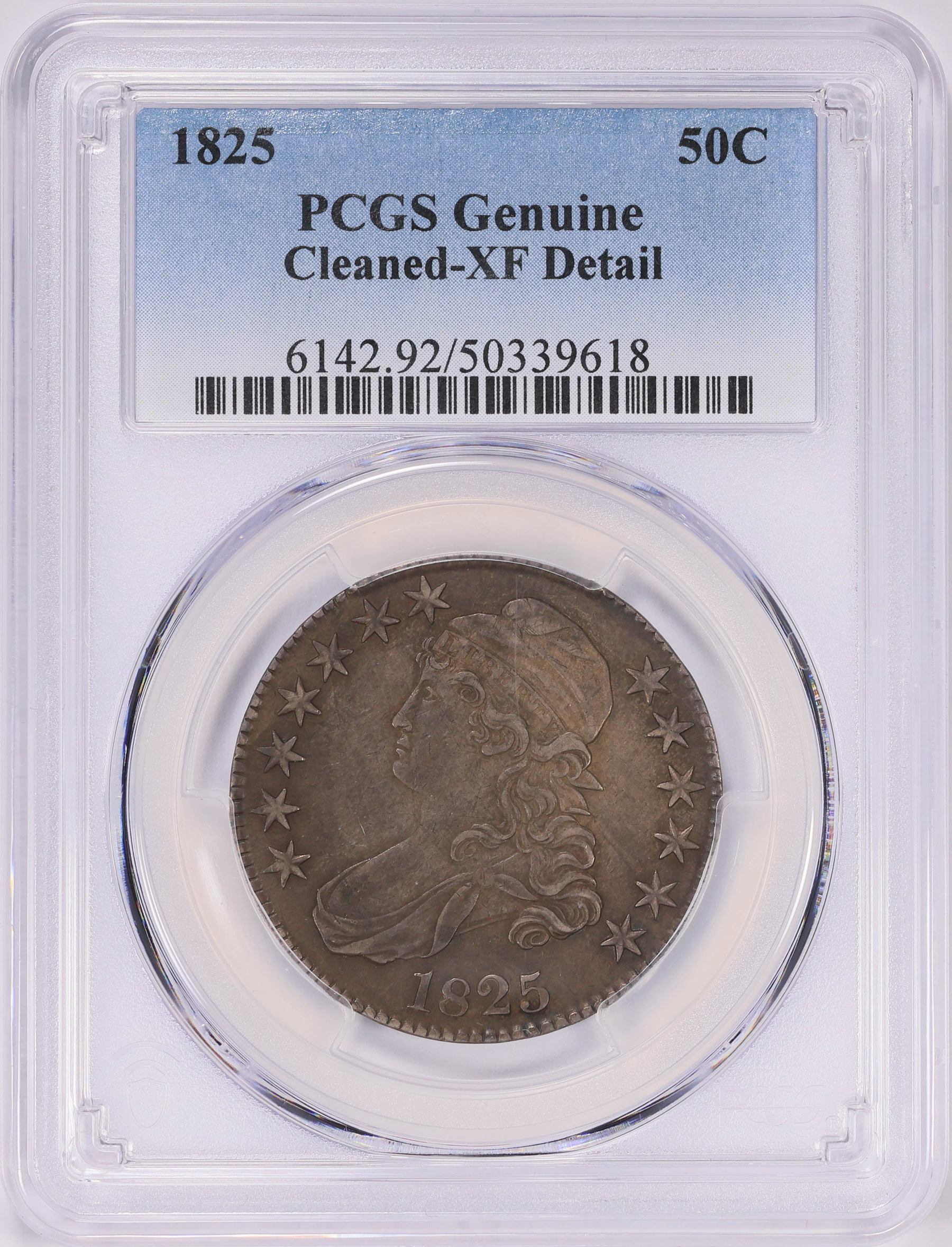 1825 Capped Bust Half Dollar PCGS Genuine XF Details (Item 1835150) | GreatCollections Coin Auctions