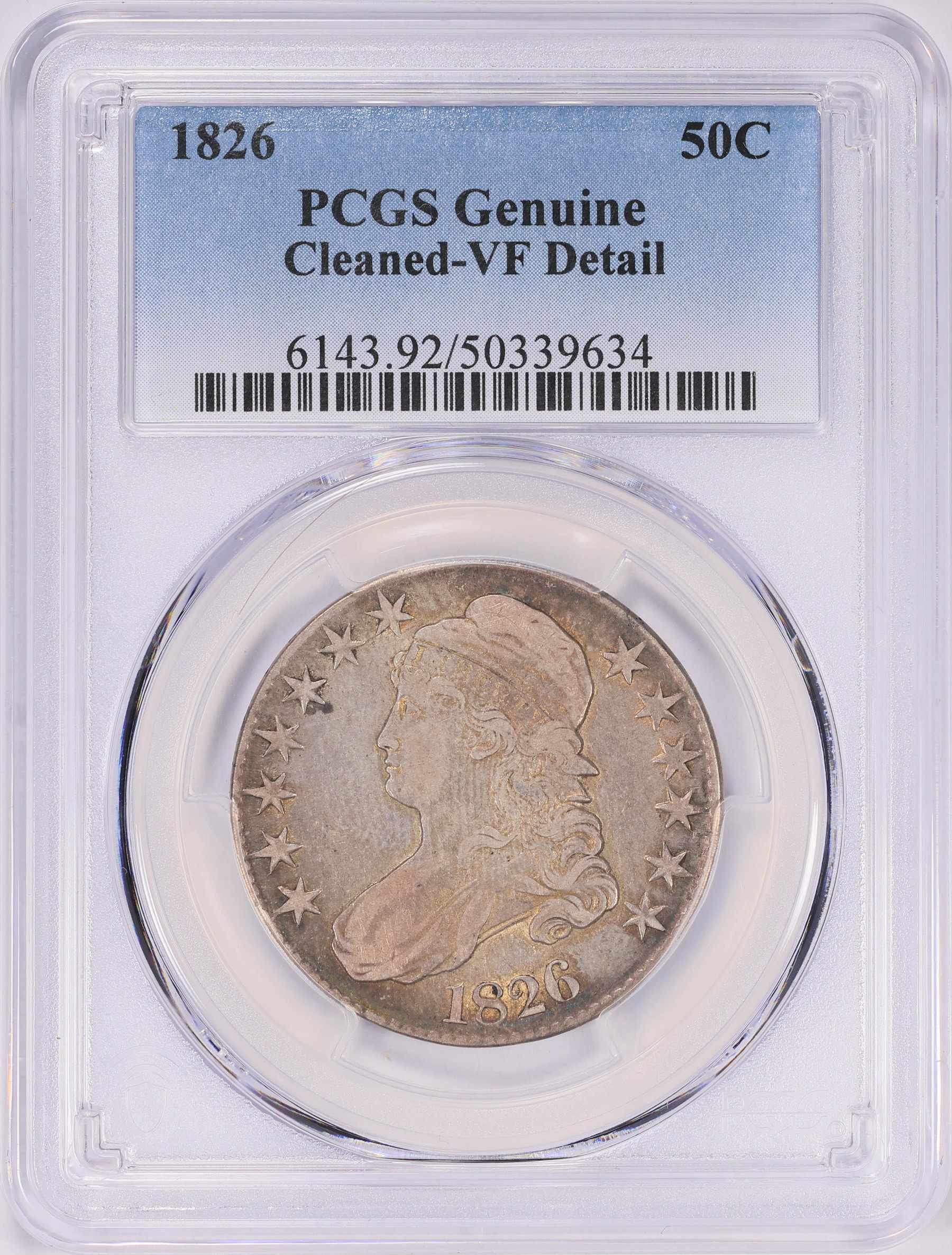 1826 Capped Bust Half Dollar PCGS Genuine VF Details (Item 1835152) | GreatCollections Coin Auctions