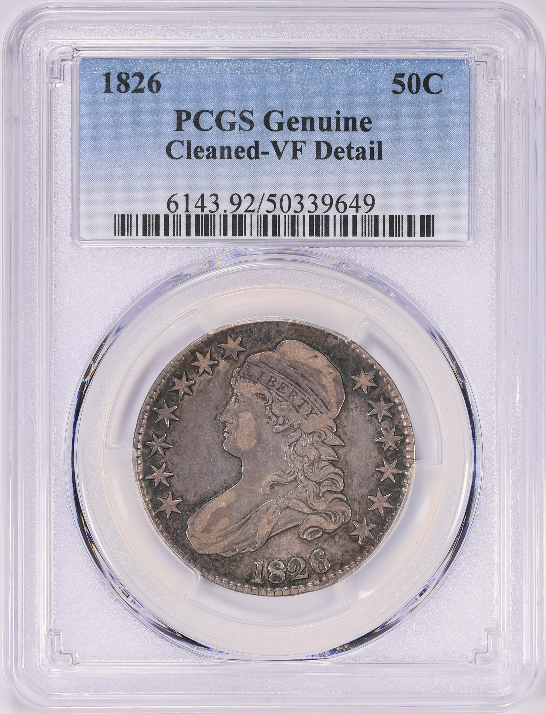 1826 Capped Bust Half Dollar PCGS Genuine VF Details (Item 1835153) | GreatCollections Coin Auctions