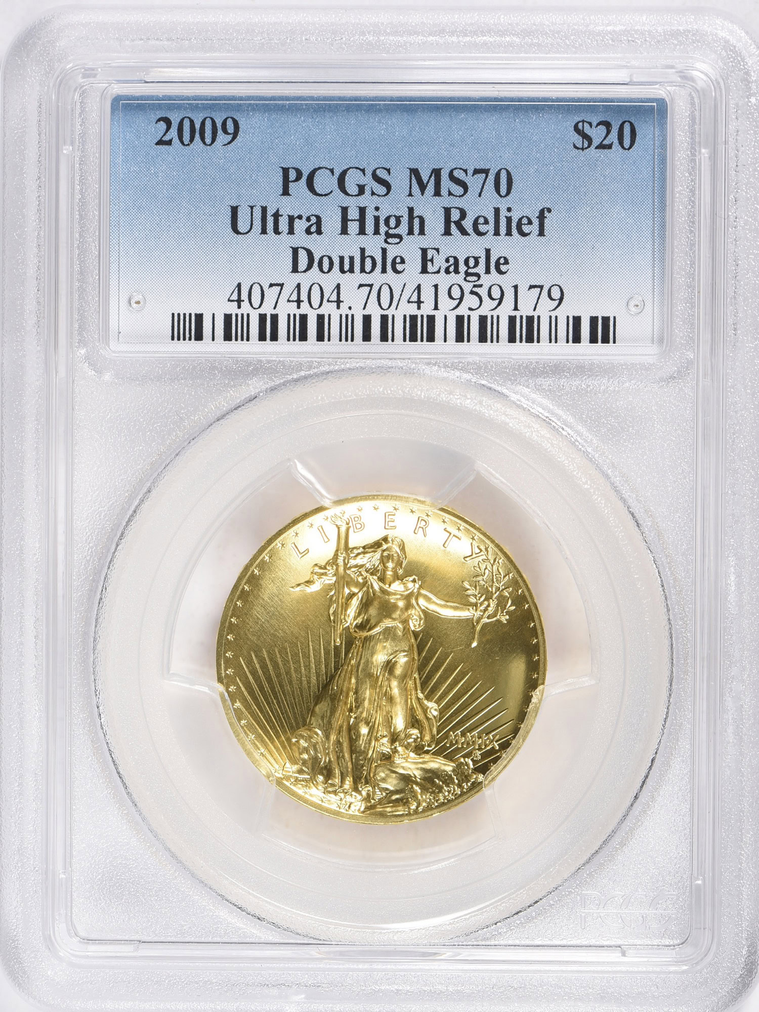 2009 MMIX Ultra High Relief $20 Gold PCGS MS-70 (Item 1835198 ...