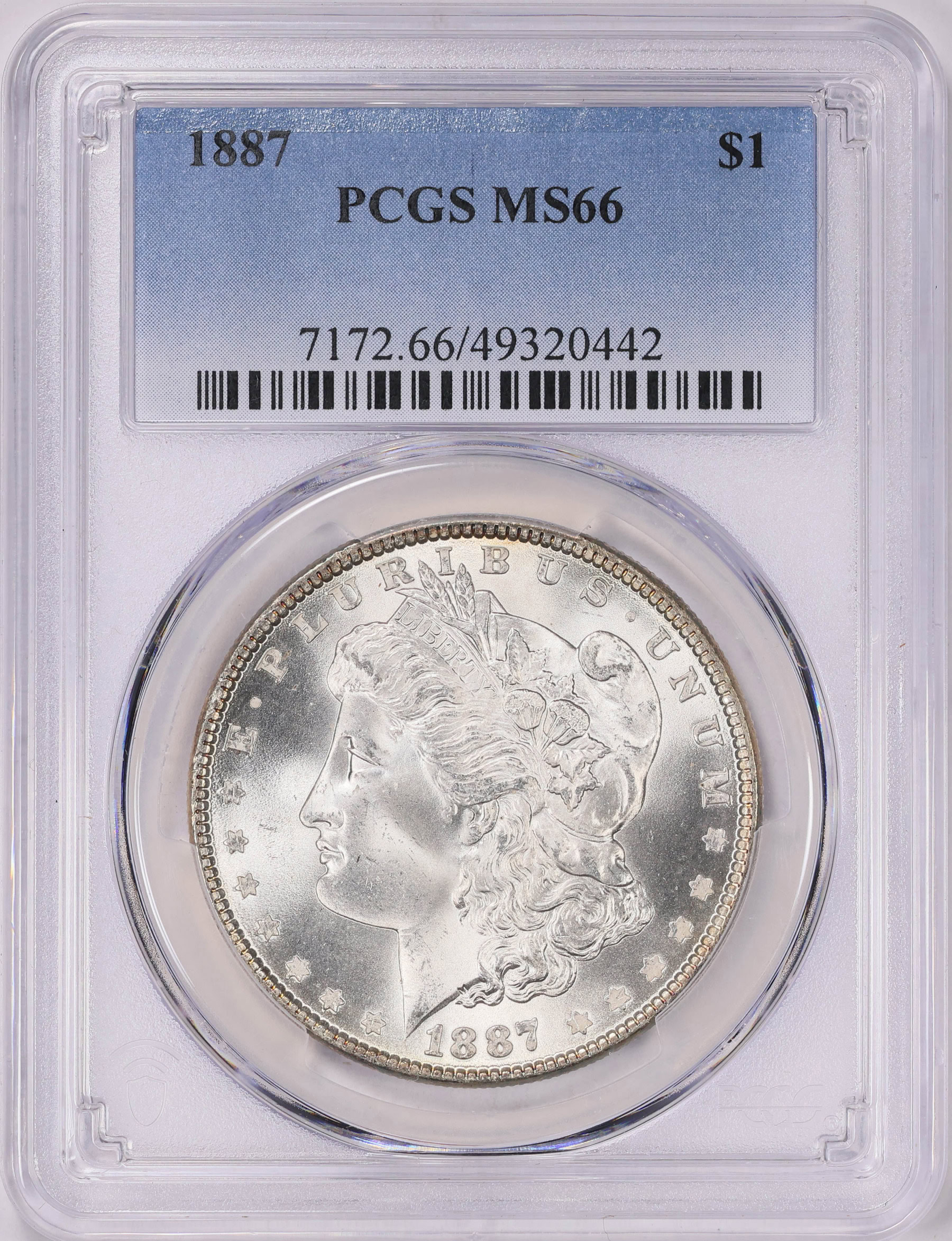 1887 Morgan Silver Dollar PCGS MS-66 (Item 1835232) | GreatCollections ...