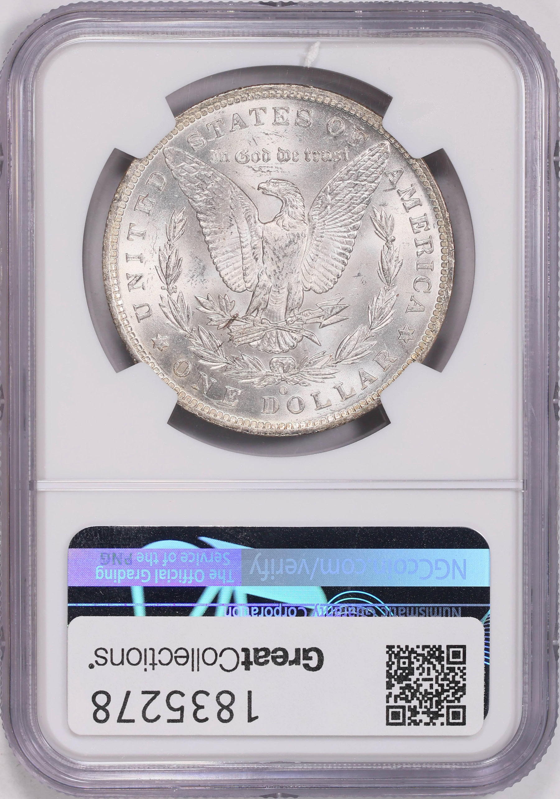 1884-O Morgan Silver Dollar NGC MS-64 ★ (CAC Green) (Toned) (Item 1835278) | GreatCollections ...