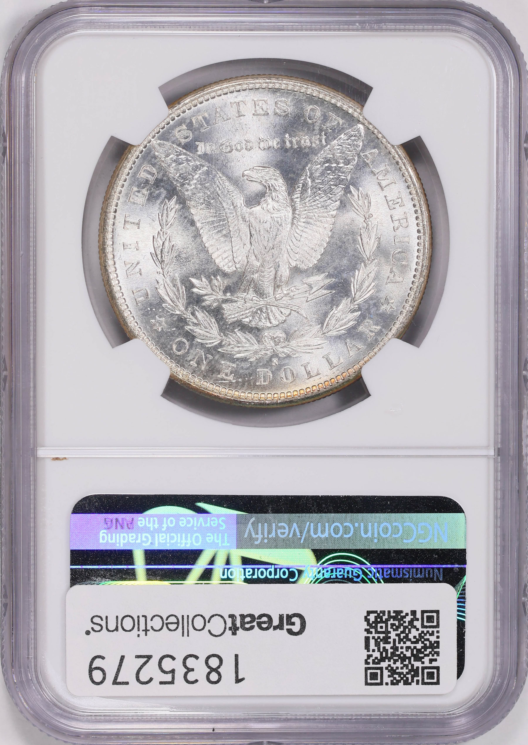 1881-S Morgan Silver Dollar NGC MS-64 ★ (CAC Green) (Toned) (Great Falls Collection) (Item ...