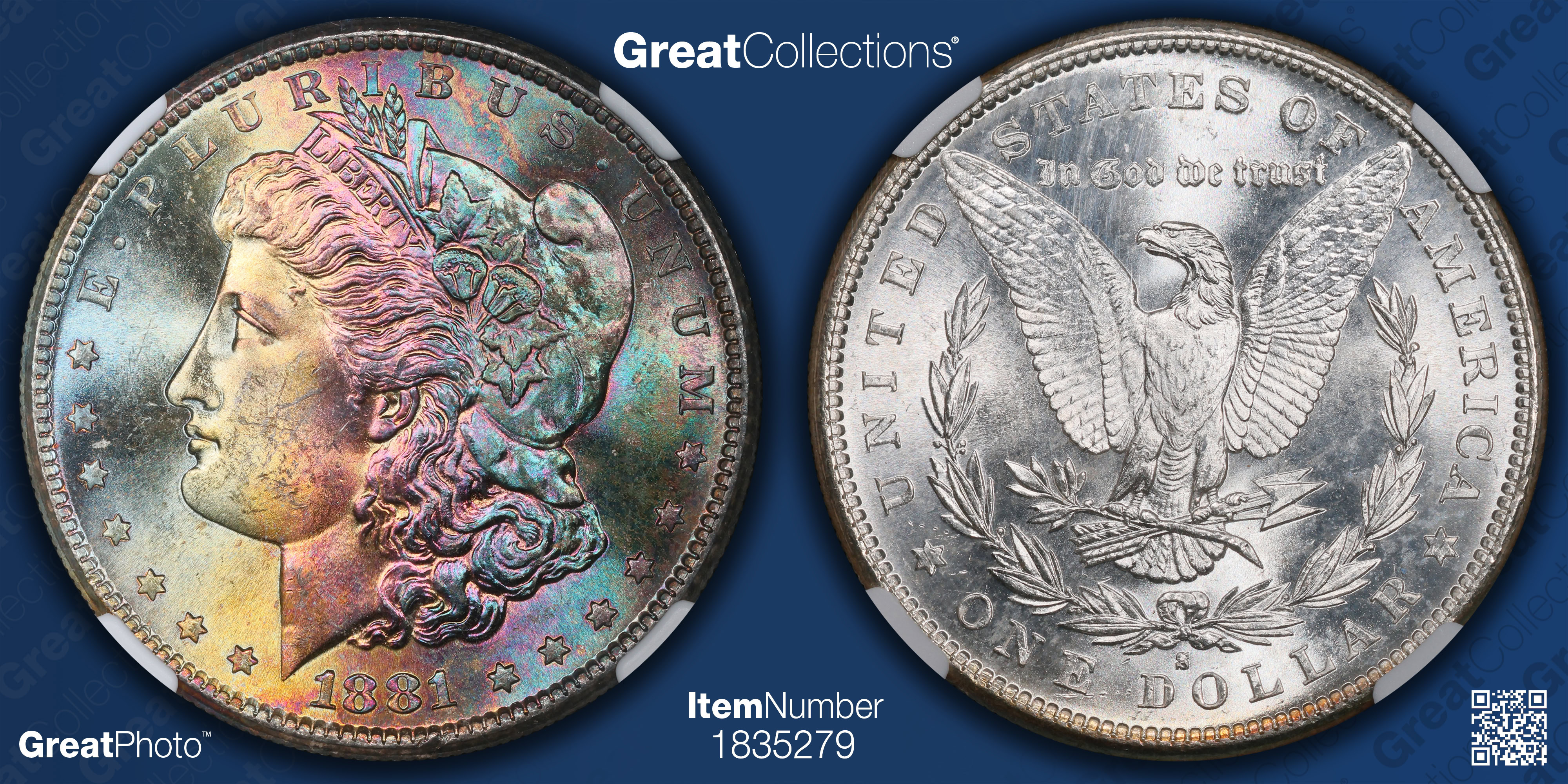 A Great Falls Collection Toned Morgan at GC (ex Lehigh96 collection ...
