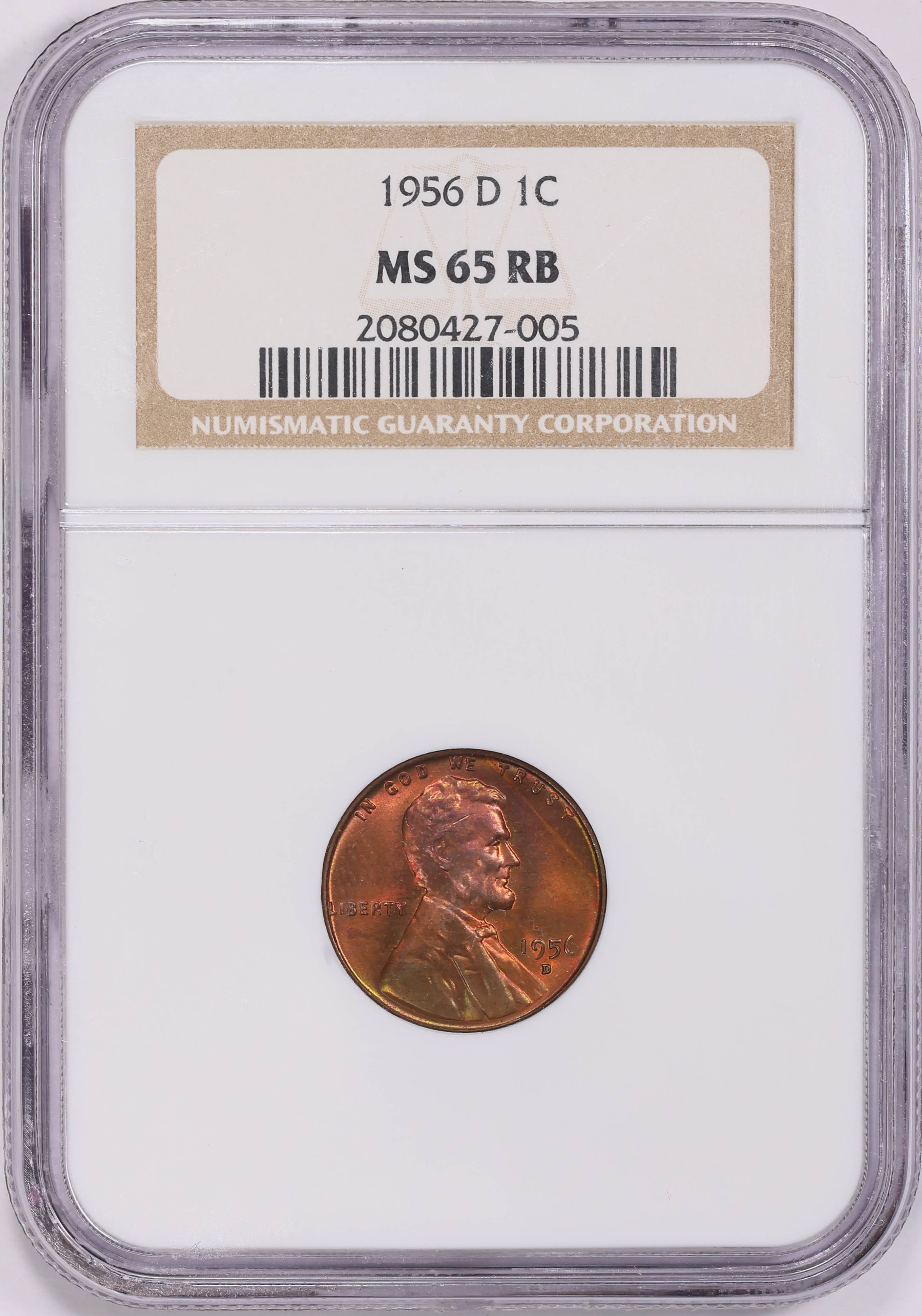 1956-D Lincoln Cent NGC MS-65 RB (Toned) (Item 1835308 ...