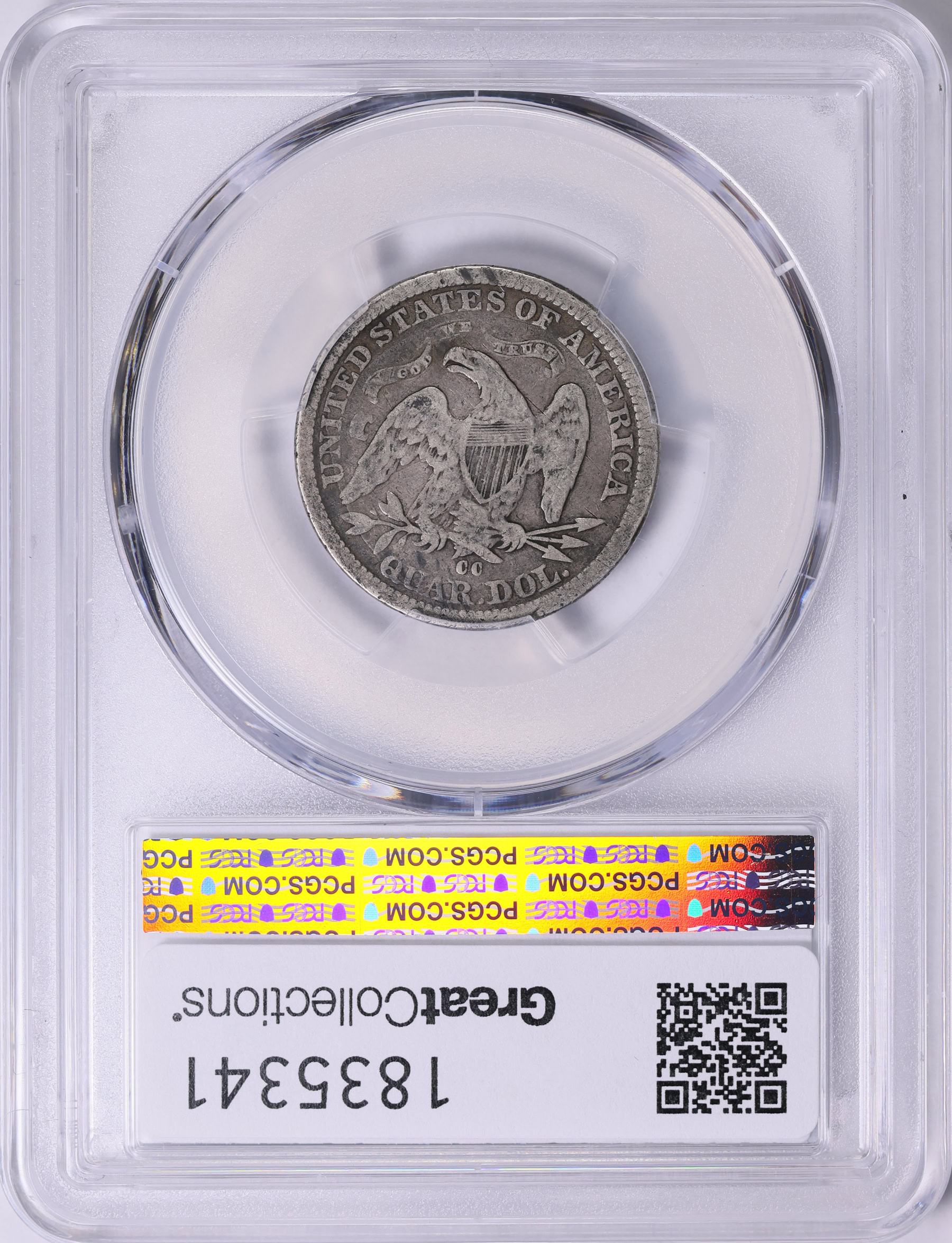 1876-CC Seated Liberty Quarter PCGS F-12 (Item 1835341) | GreatCollections Coin Auctions
