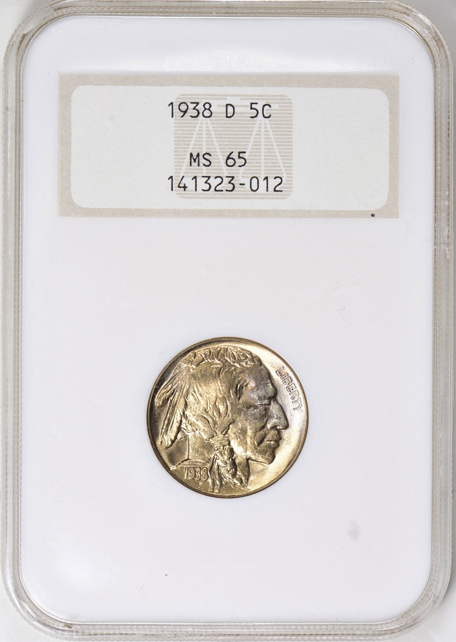 1938-D Buffalo Nickel NGC MS-65 OH (Item 1835381) | GreatCollections Coin Auctions