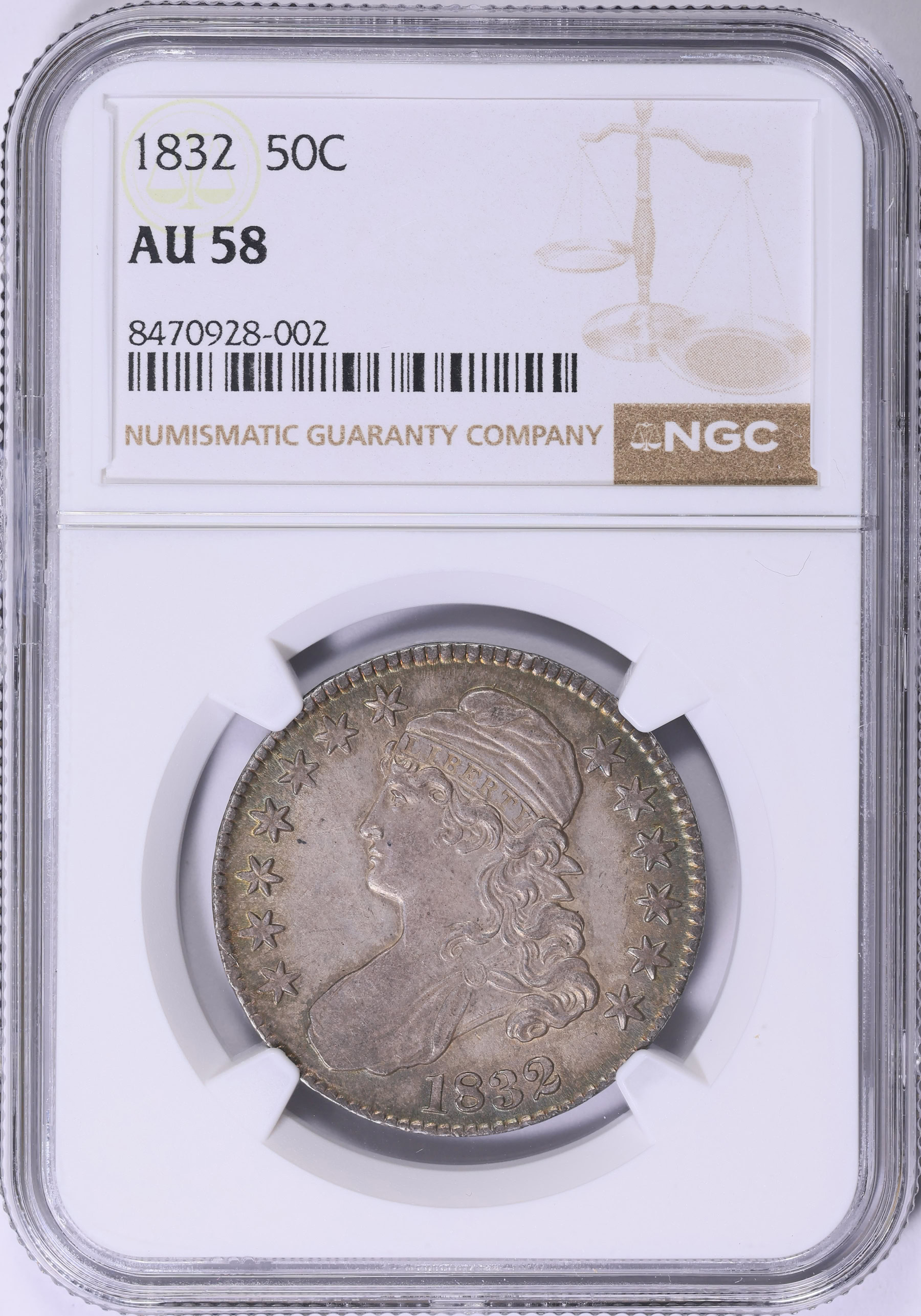 1832 Capped Bust Half Dollar NGC AU-58 (Toned) (Item 1835409 ...