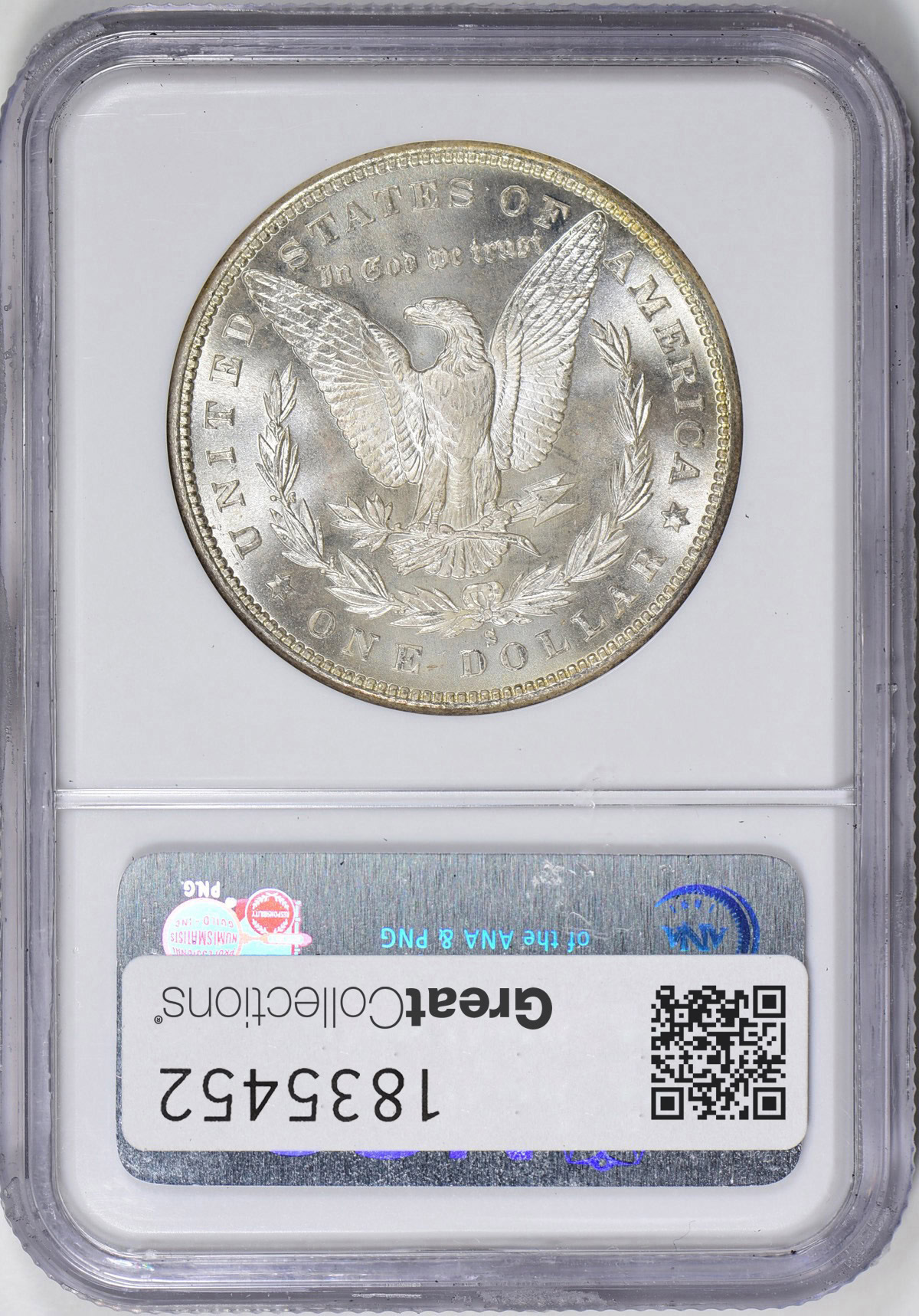 1880-S Morgan Silver Dollar NGC MS-66 ★ (CAC Green) (Toned) (Item 1835452) | GreatCollections ...