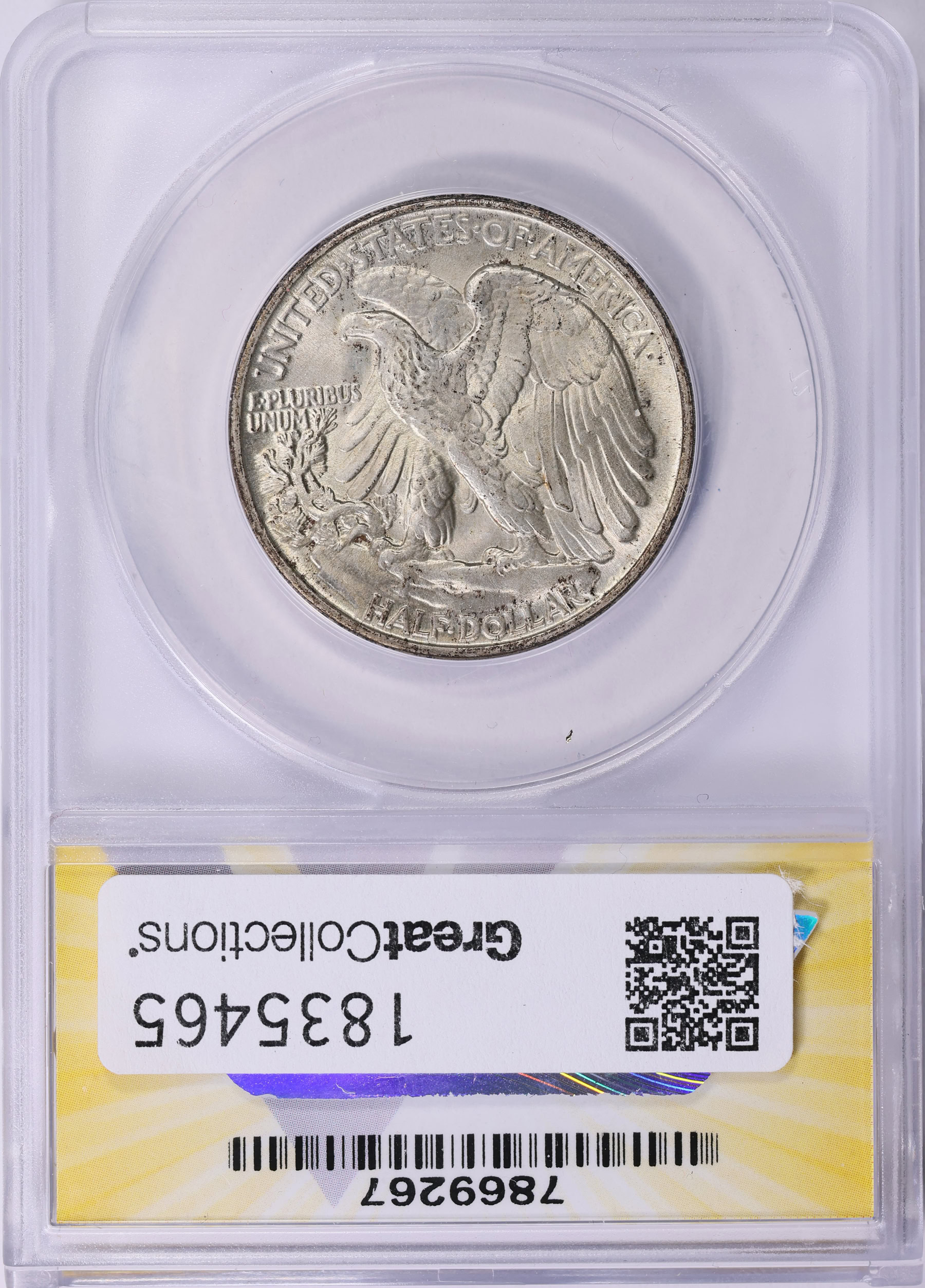 1945 Walking Liberty Half Dollar No AW FS-901 ANACS MS-64 (Item 1835465 ...