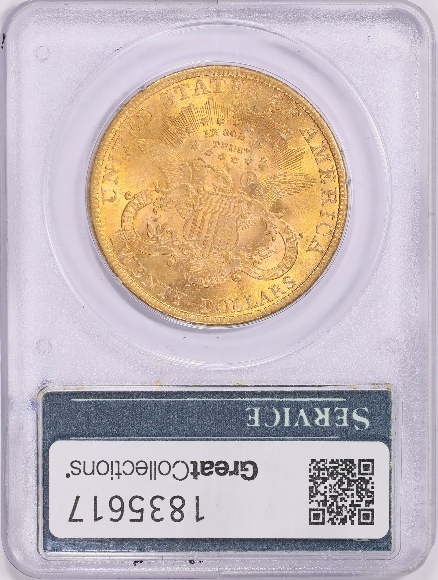 1900 Liberty Gold Double Eagle PCGS MS-62 OGH (1st Gen) (Item 1835617) | GreatCollections Coin ...