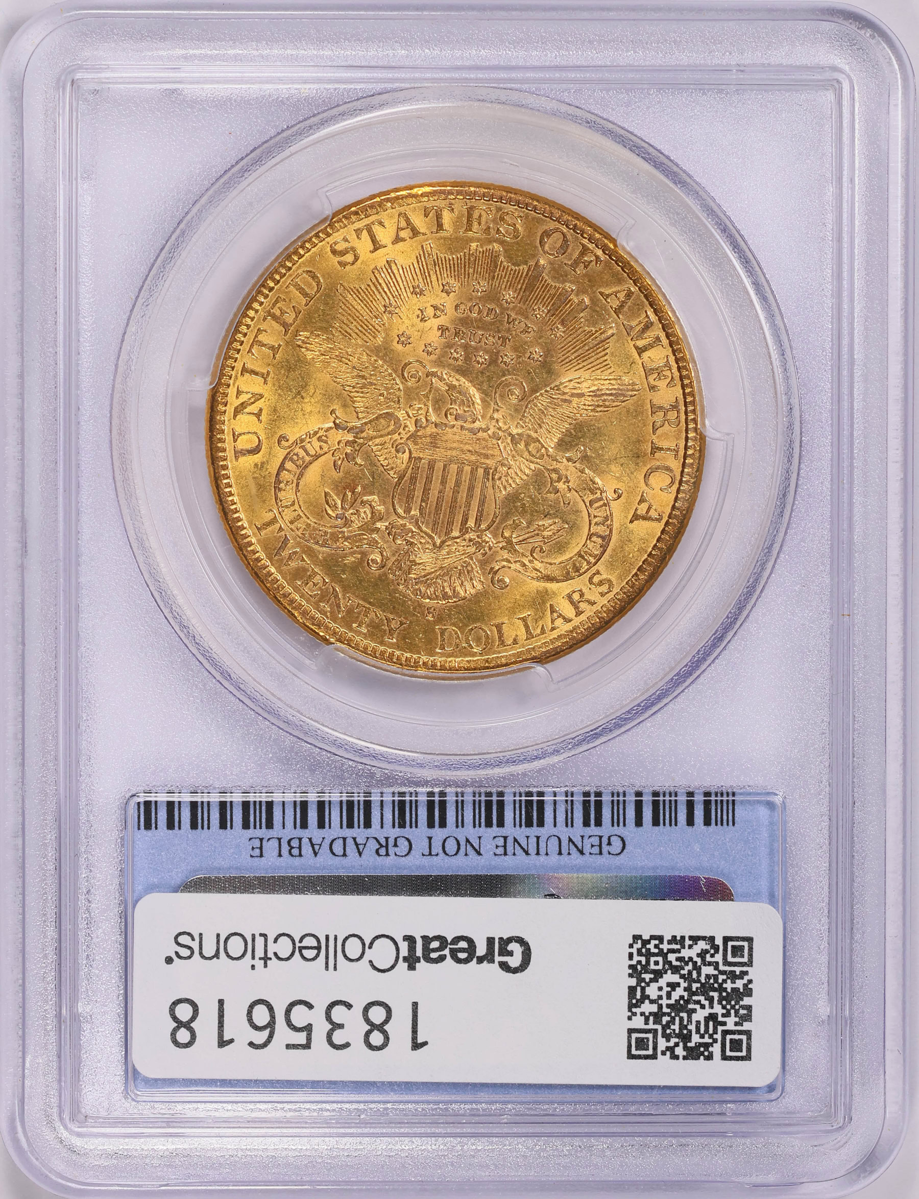 1899-S Liberty Gold Double Eagle PCGS Genuine (Item 1835618) | GreatCollections Coin Auctions