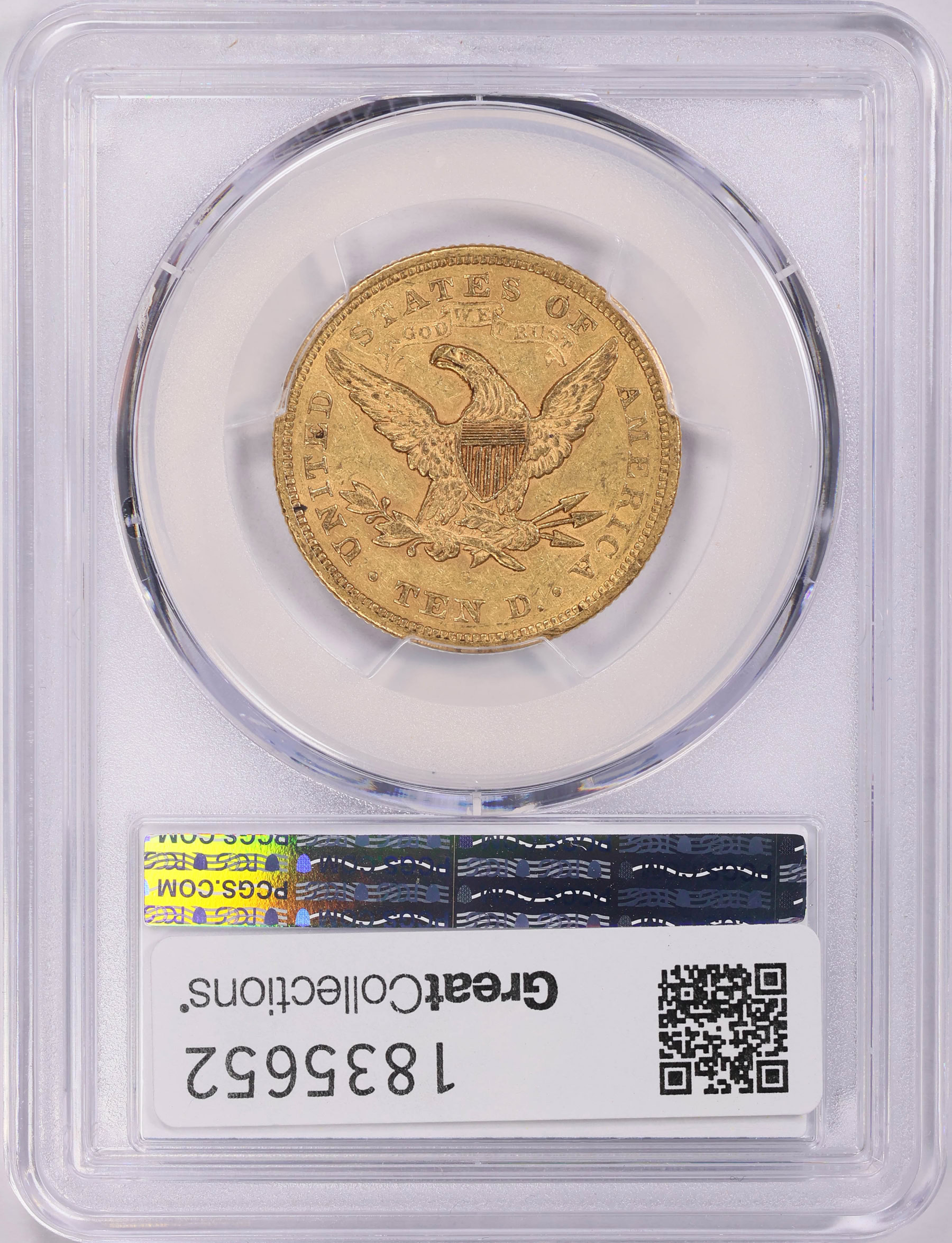 1866-S Liberty Gold Eagle Motto PCGS AU-55+ (The Fairmont Collection) (Item 1835652 ...