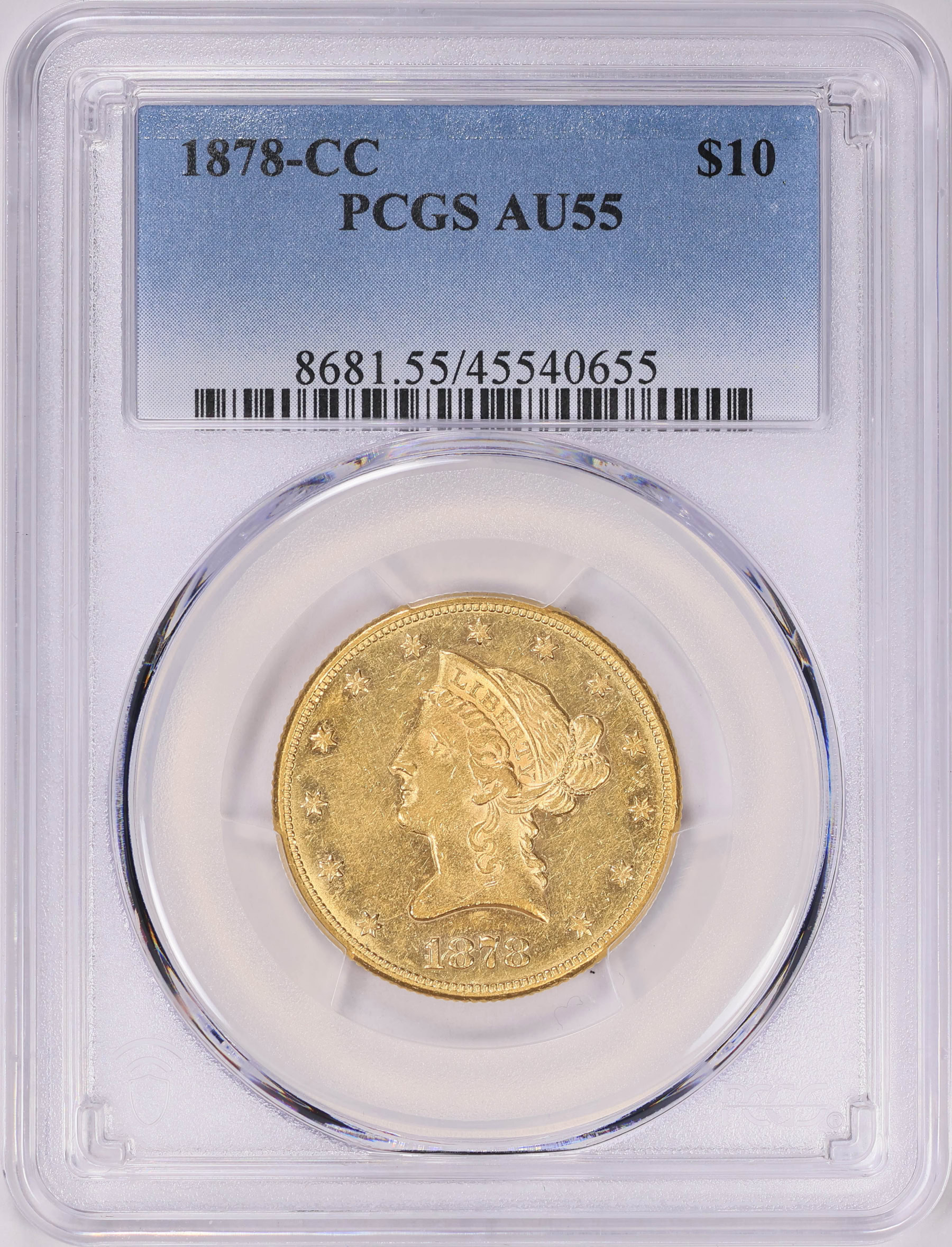 1878-CC Liberty Gold Eagle PCGS AU-55 (Item 1835653) | GreatCollections Coin Auctions