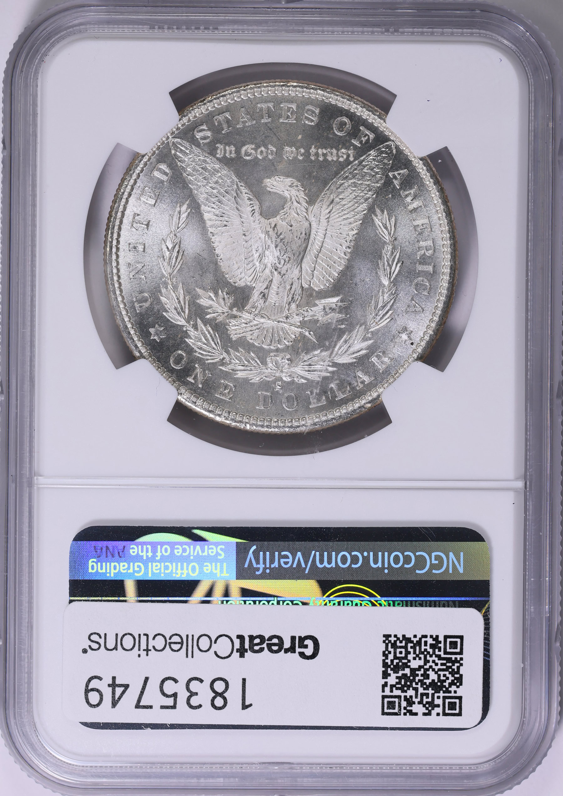 1880-S Morgan Silver Dollar NGC MS-63 (Item 1835749) | GreatCollections Coin Auctions
