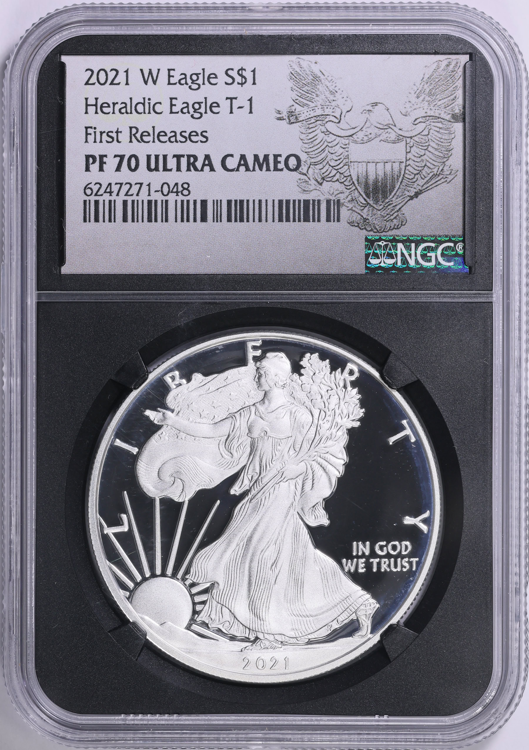 2021-W $1 Silver Eagle Type 1 First Releases NGC Proof-70 UC (Black Retro Holder) (Item 1835760 ...