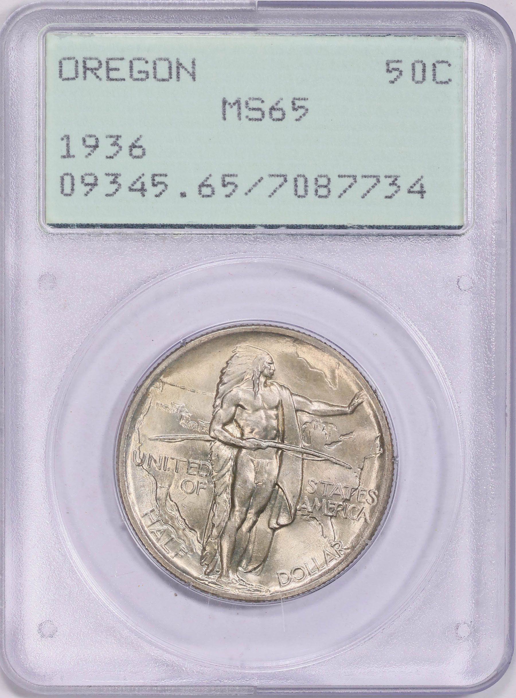 1936 Oregon Trail Memorial Half Dollar PCGS MS-65 OGH (1st Gen) (Item 1835805 ...