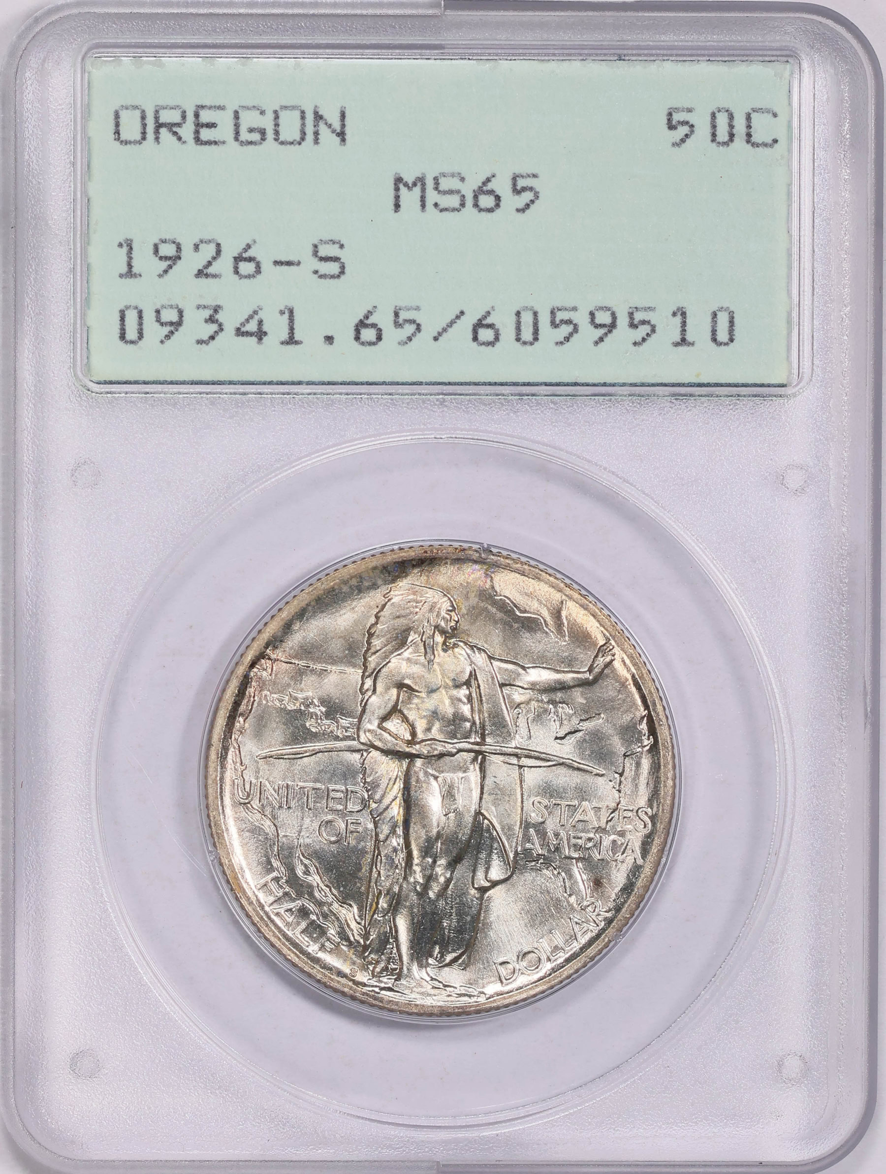 1926-S Oregon Trail Memorial Half Dollar PCGS MS-65 OGH (1st Gen) (Item 1835814 ...