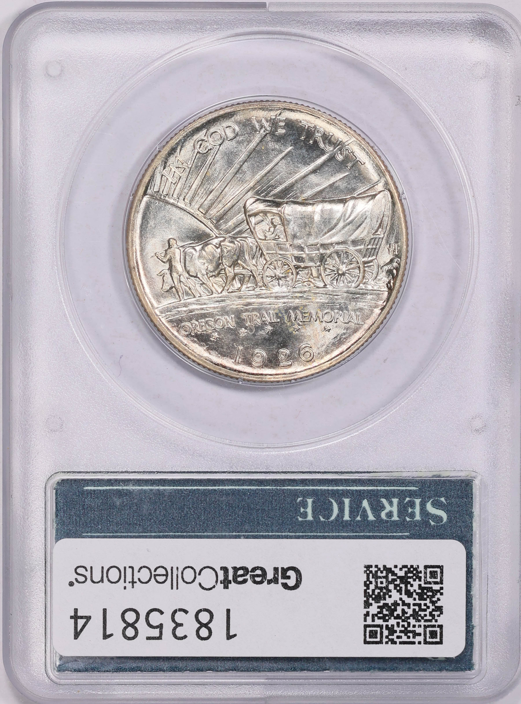 1926-S Oregon Trail Memorial Half Dollar PCGS MS-65 OGH (1st Gen) (Item 1835814 ...