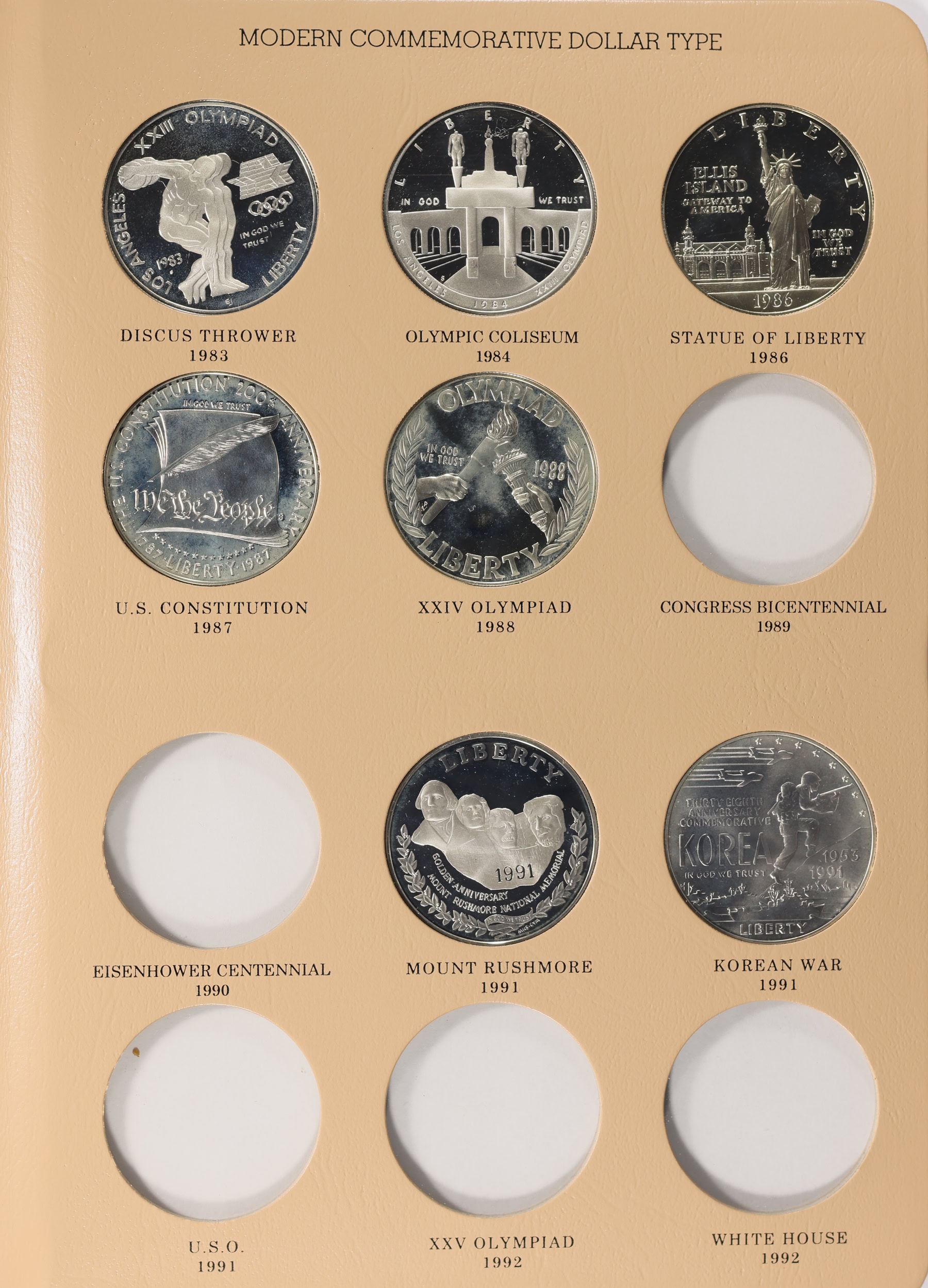 c.1983 - 2003 Commemorative Silver Dollar Collection Uncertified in ...