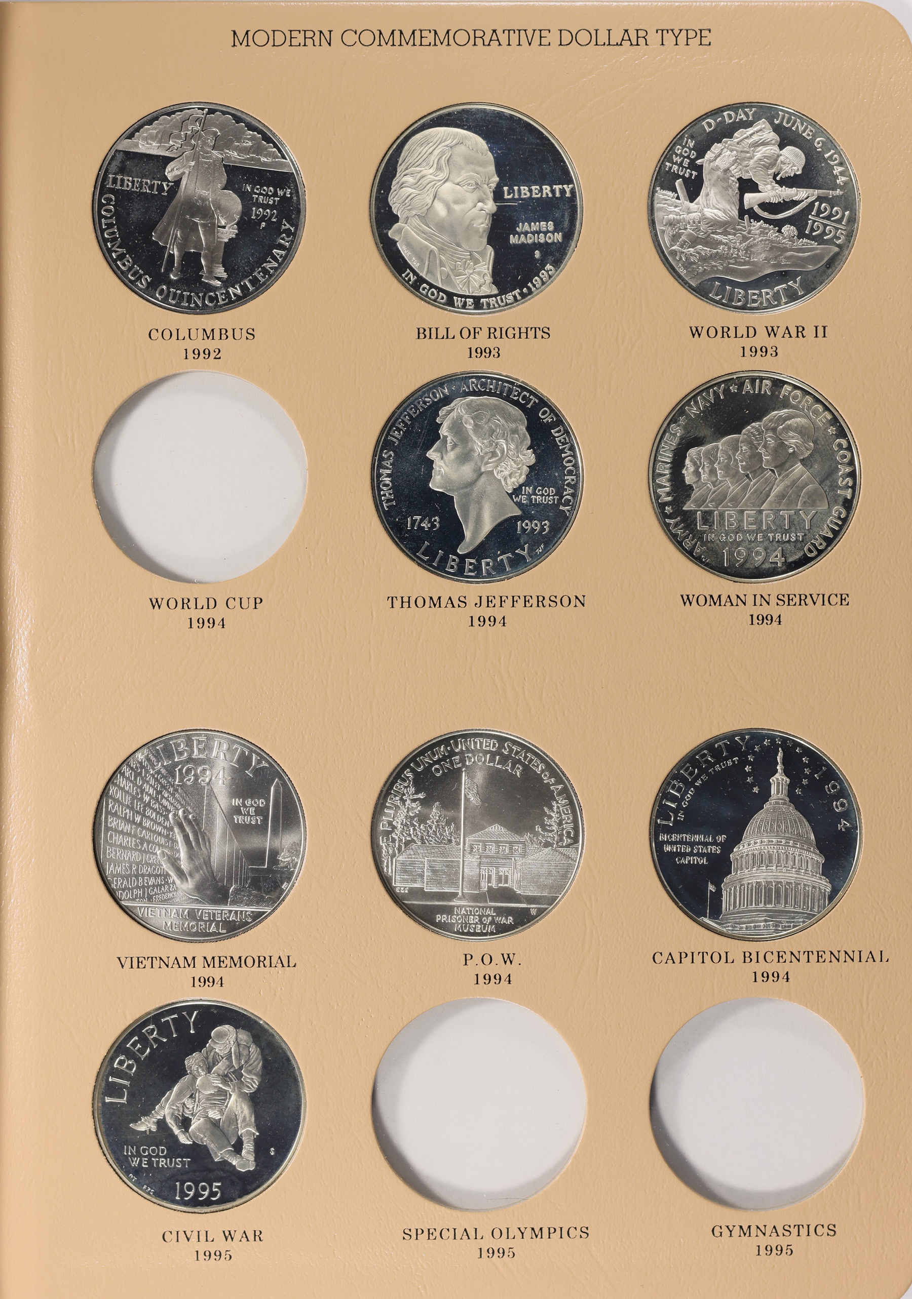 c.1983 - 2003 Commemorative Silver Dollar Collection Uncertified in ...
