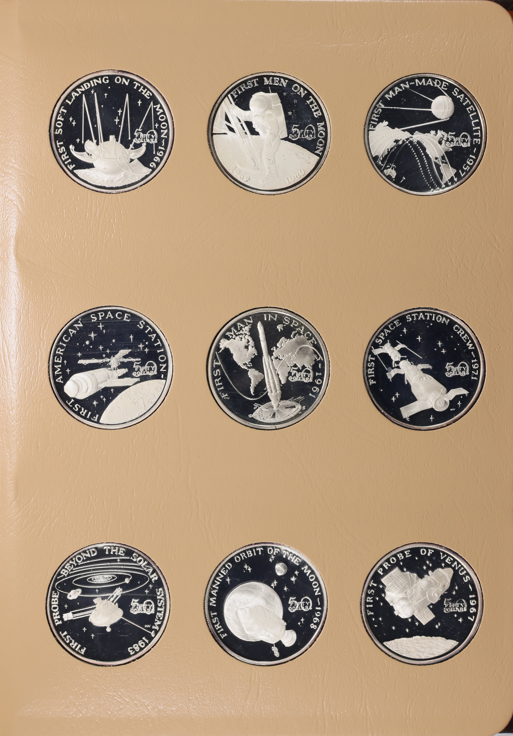 c.1970s - 1980s Space Flight Themed Private Silver Medals and Marshall ...