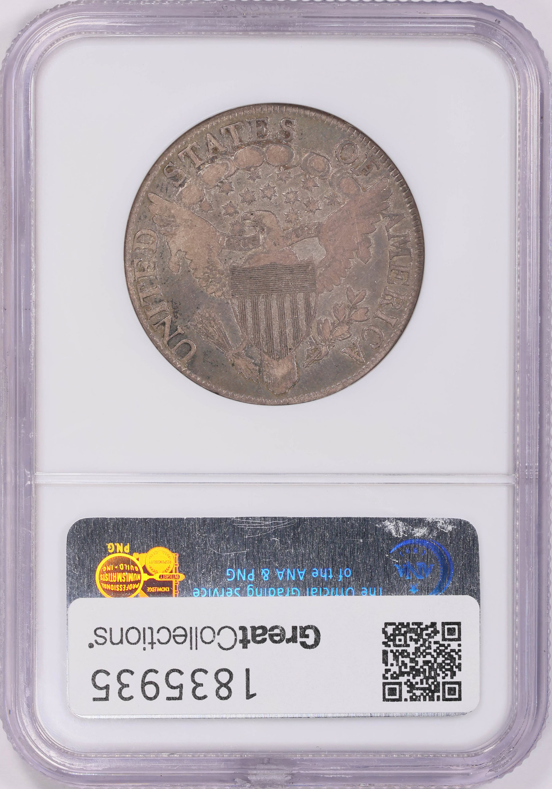 1806 Draped Bust Half Dollar Pointed 6, Stem Overton 117 NGC VG-10 (Item 1835935 ...
