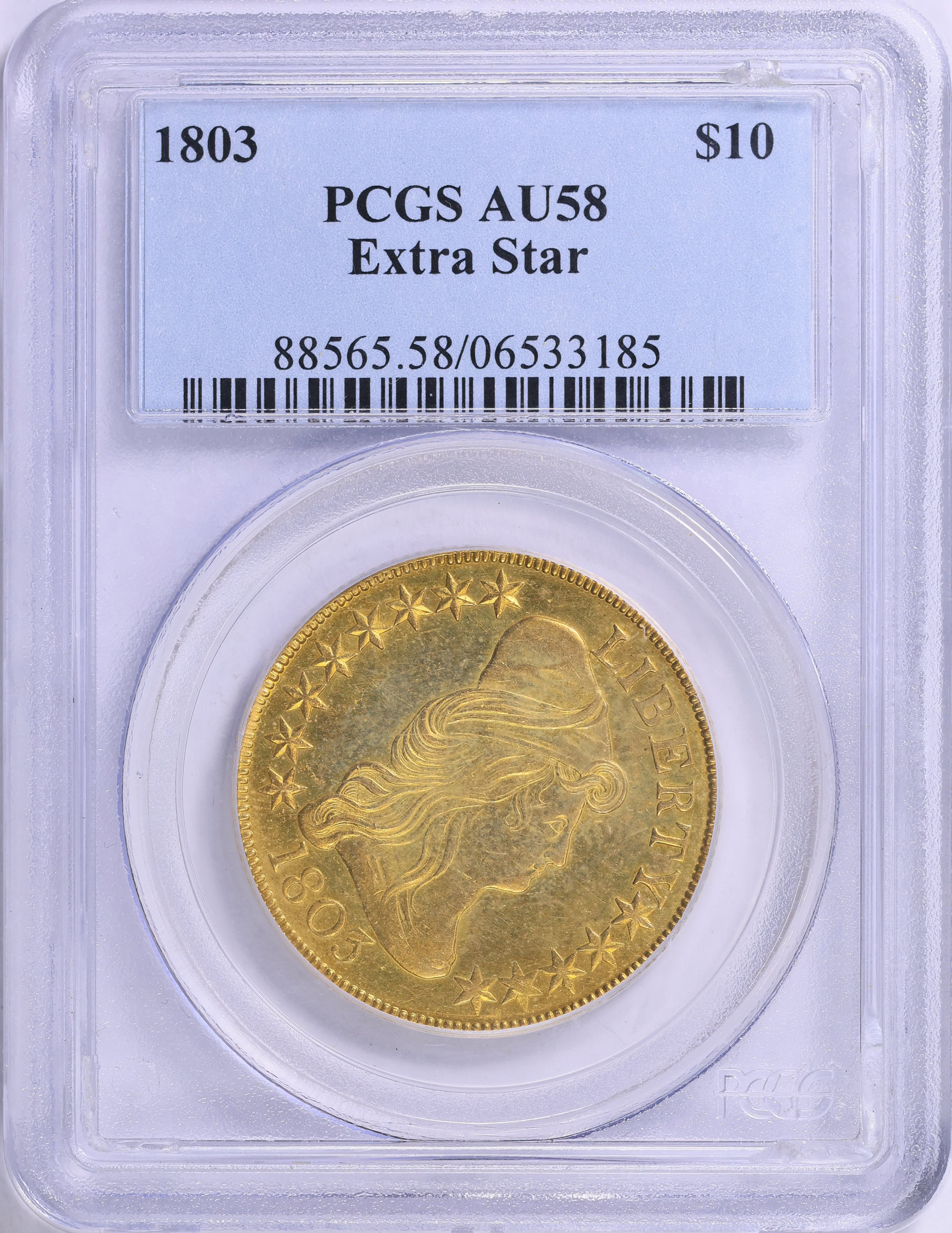 1803 Capped Bust Gold Eagle Extra Star PCGS AU-58 (Item 1835980 ...