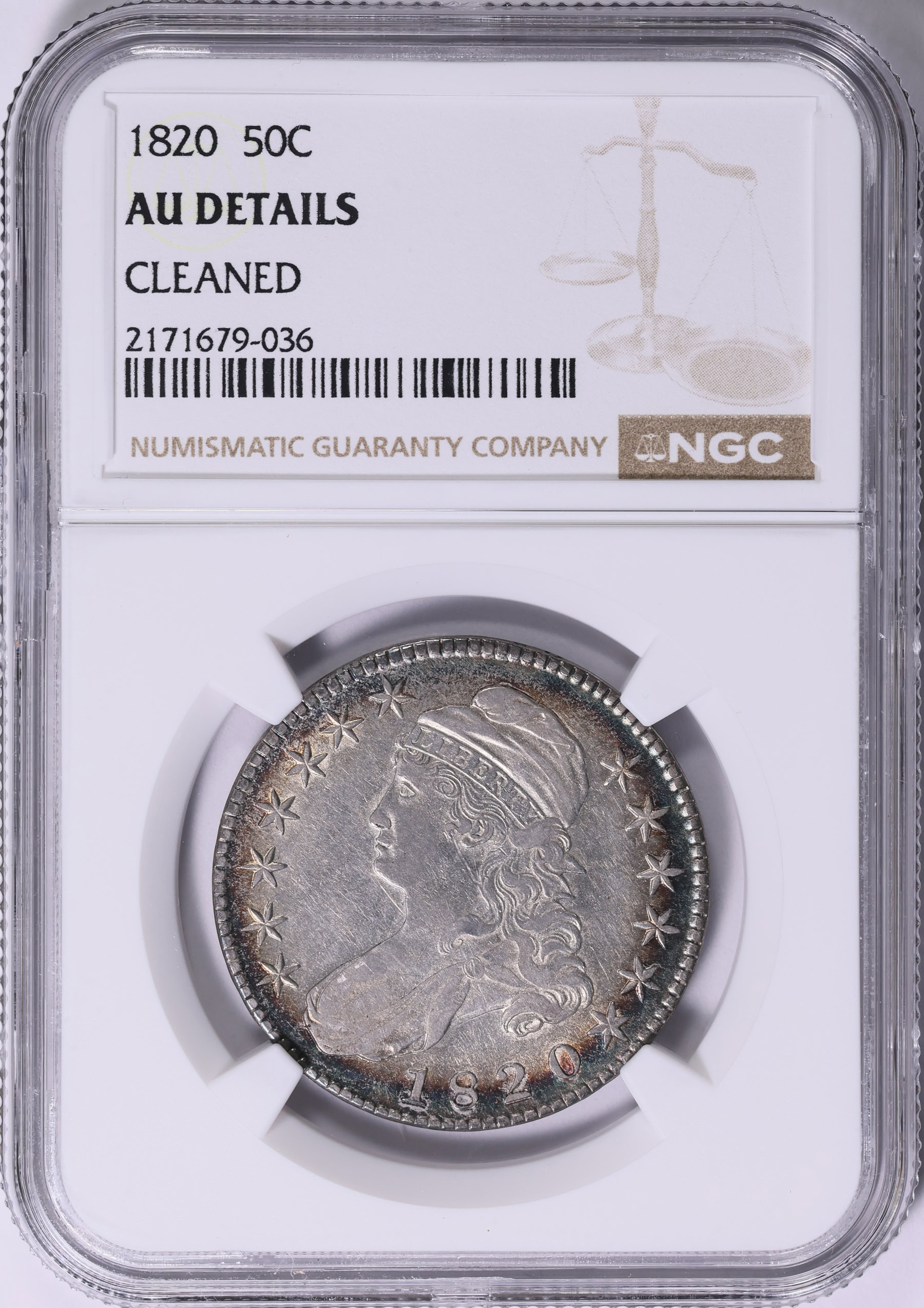 1820 Capped Bust Half Dollar NGC AU Details (Item 1836003 ...